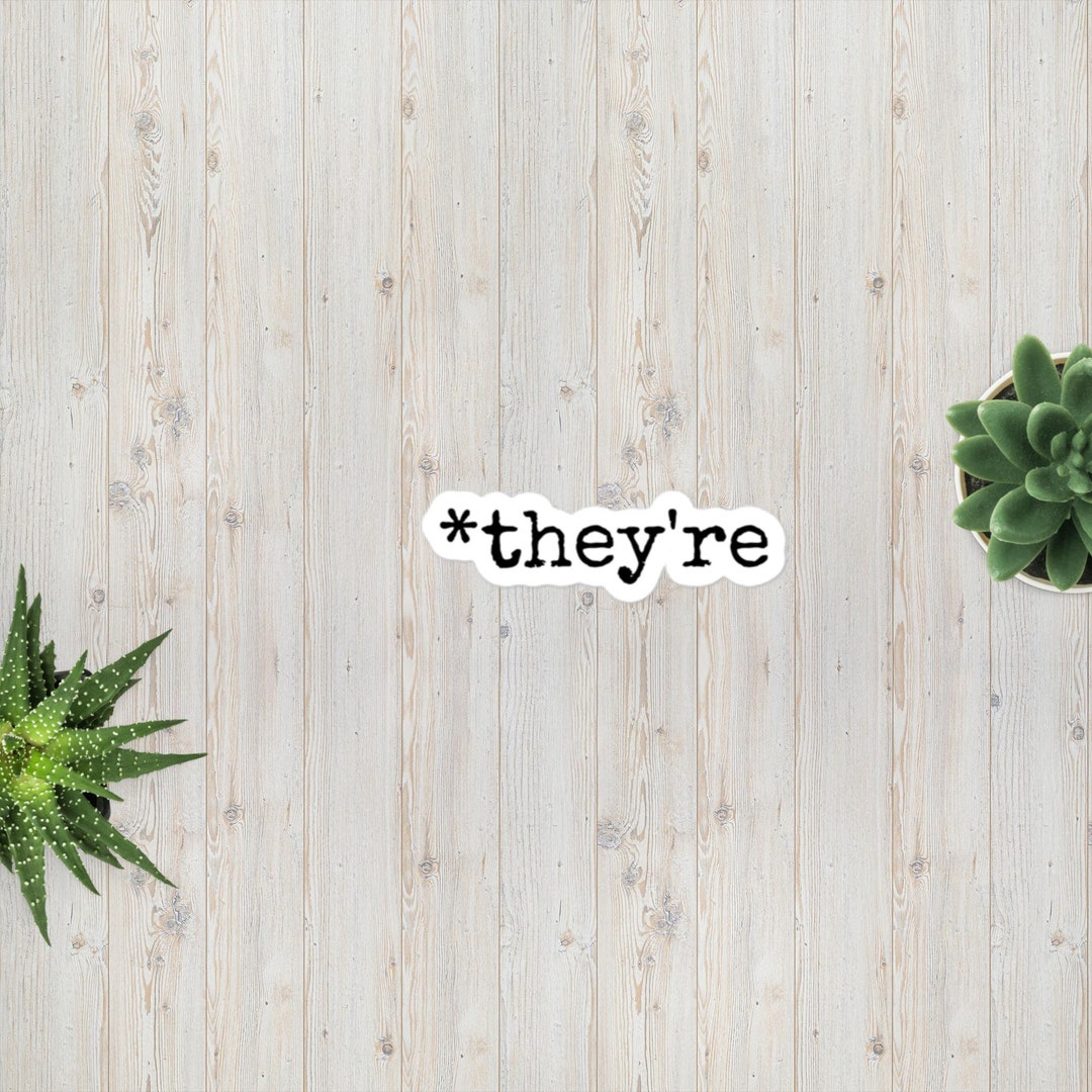 Decal they're Sticker for Laptop Water Bottle - Etsy