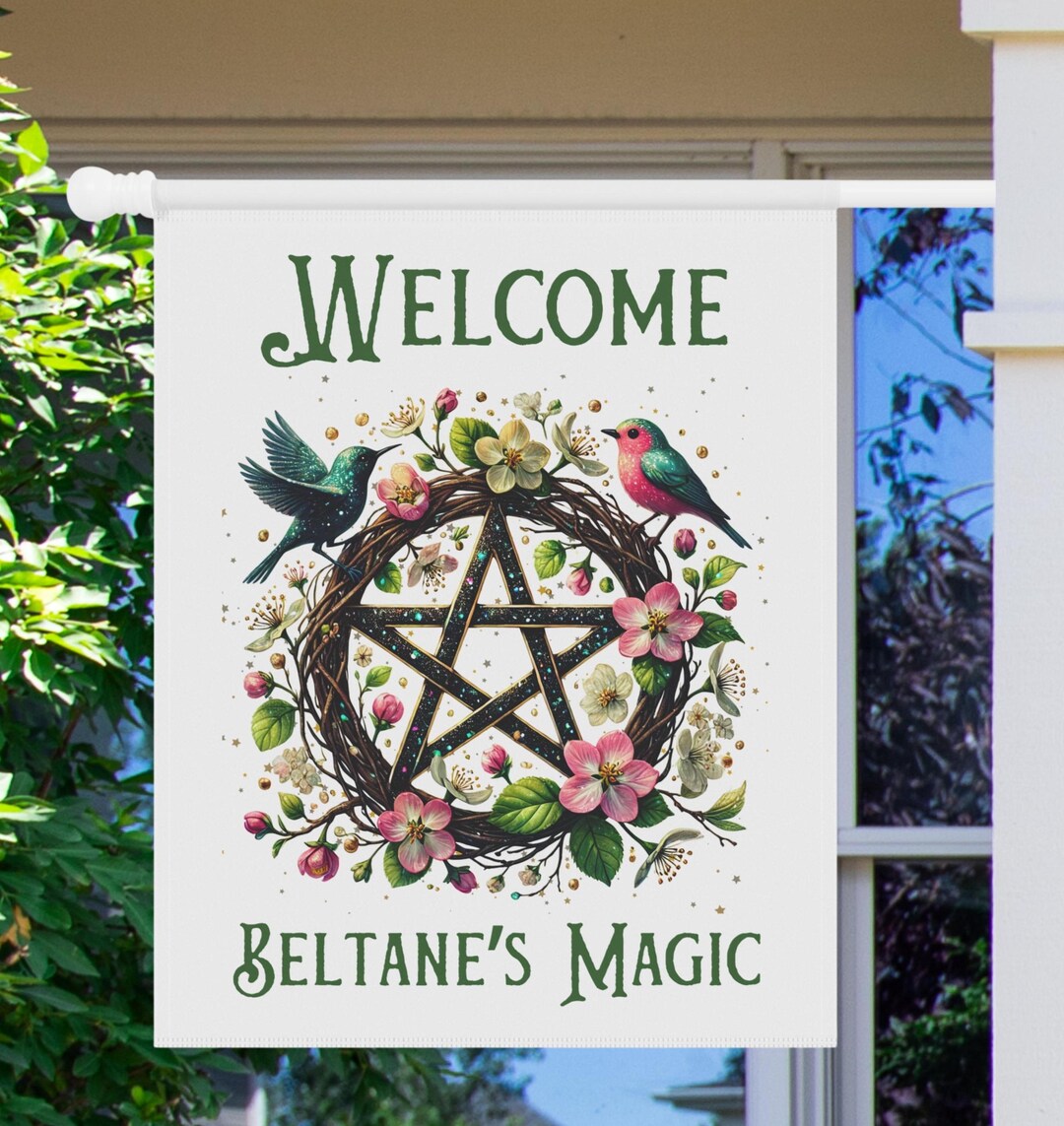 Beltane Blessings Bloom & Burn Bright Garden Flag, Beltane Spring House ...
