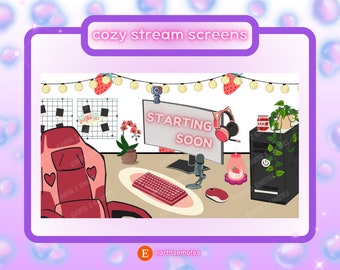Animated Twitch Screens - Cozy Sushi Screens - Stream Starting, Be ...