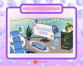 Animated Twitch Screens - Cozy Sushi Screens - Stream Starting, Be ...