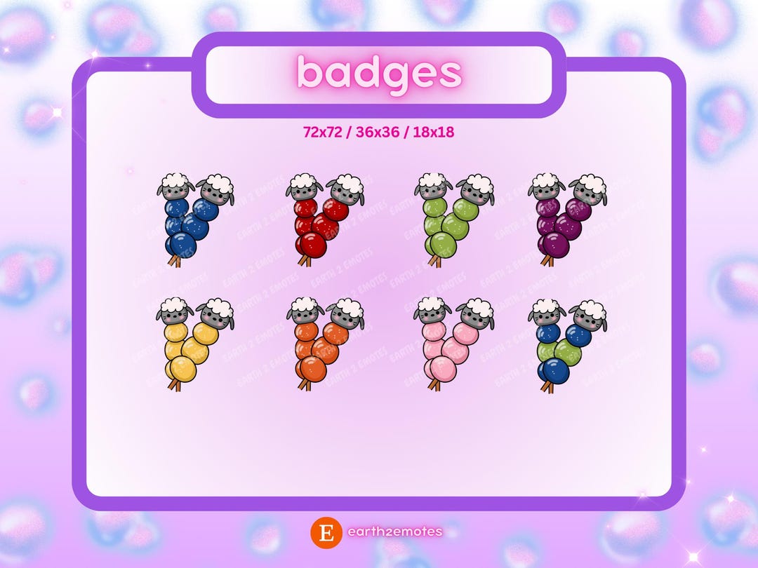 Twitch Sheep Tanghulu Badges - Animal Tanghulu, Sweet, Fruit, Sheep ...