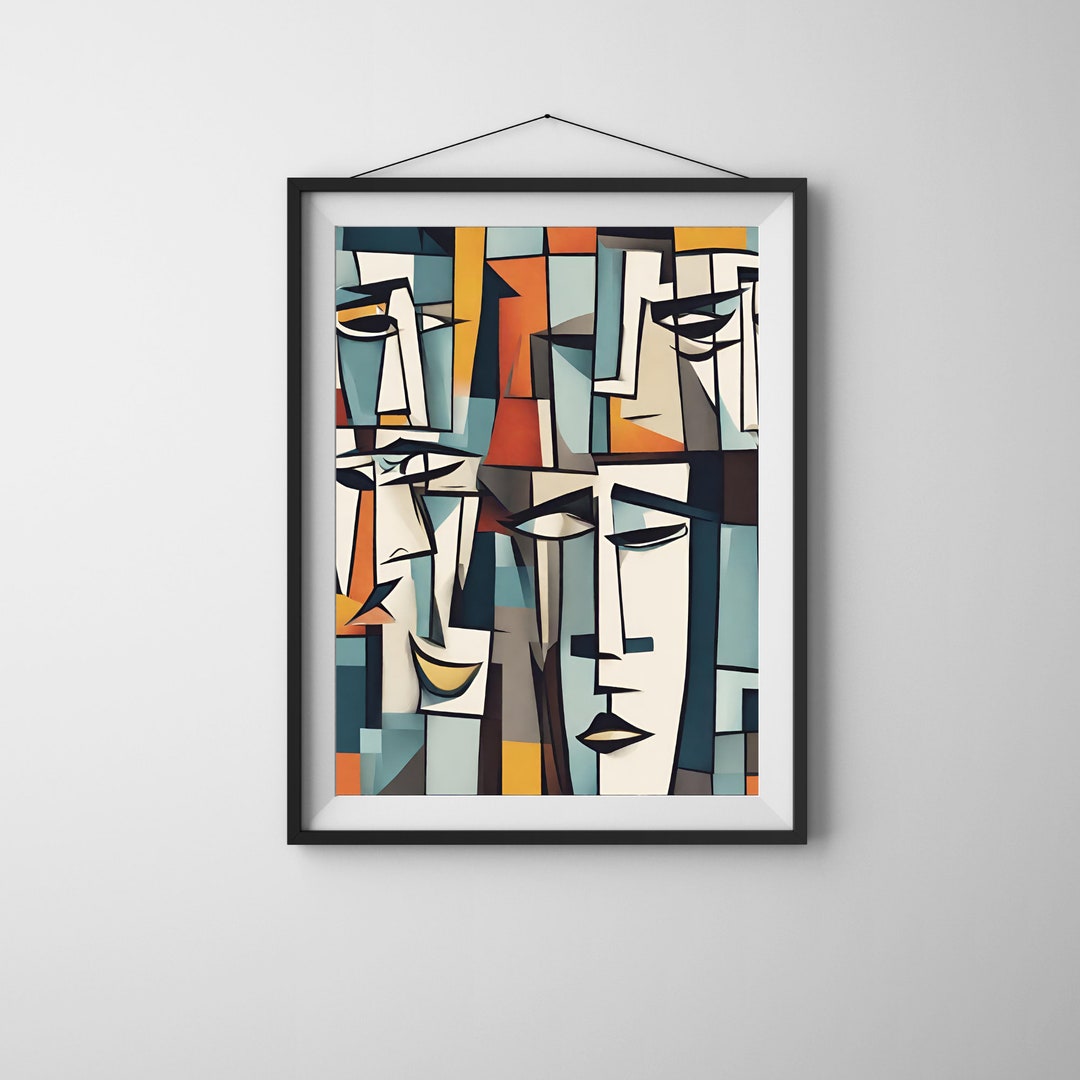 Cubist Faces, Digital Download, Wall Art, Home Decor, Abstract Art - Etsy