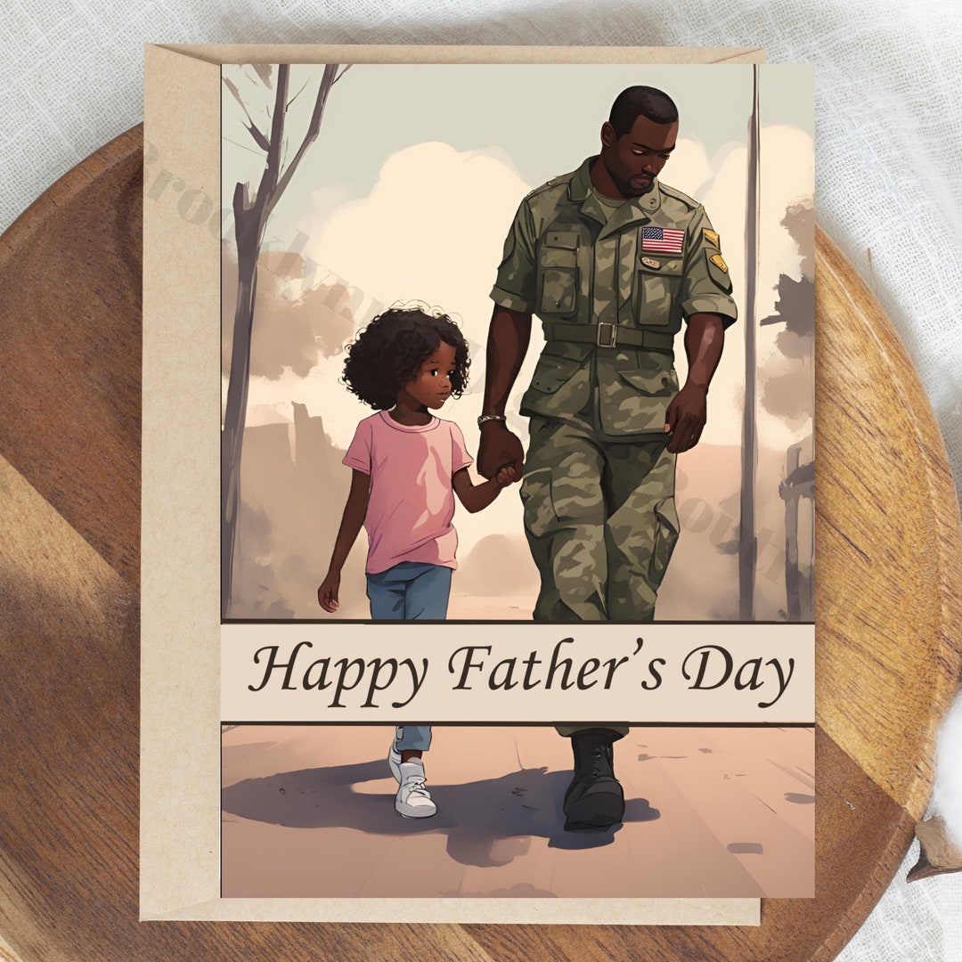 Military Father's Day Printable Card, Digital Download, Unique Father's ...