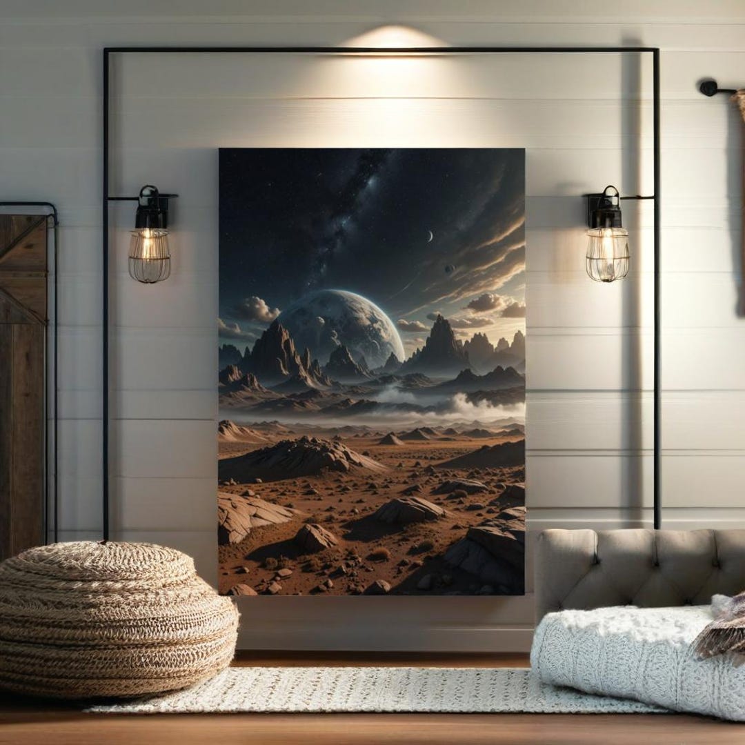 Space Themed Digital Artwork, Galaxy Wall Art, Instant Download ...