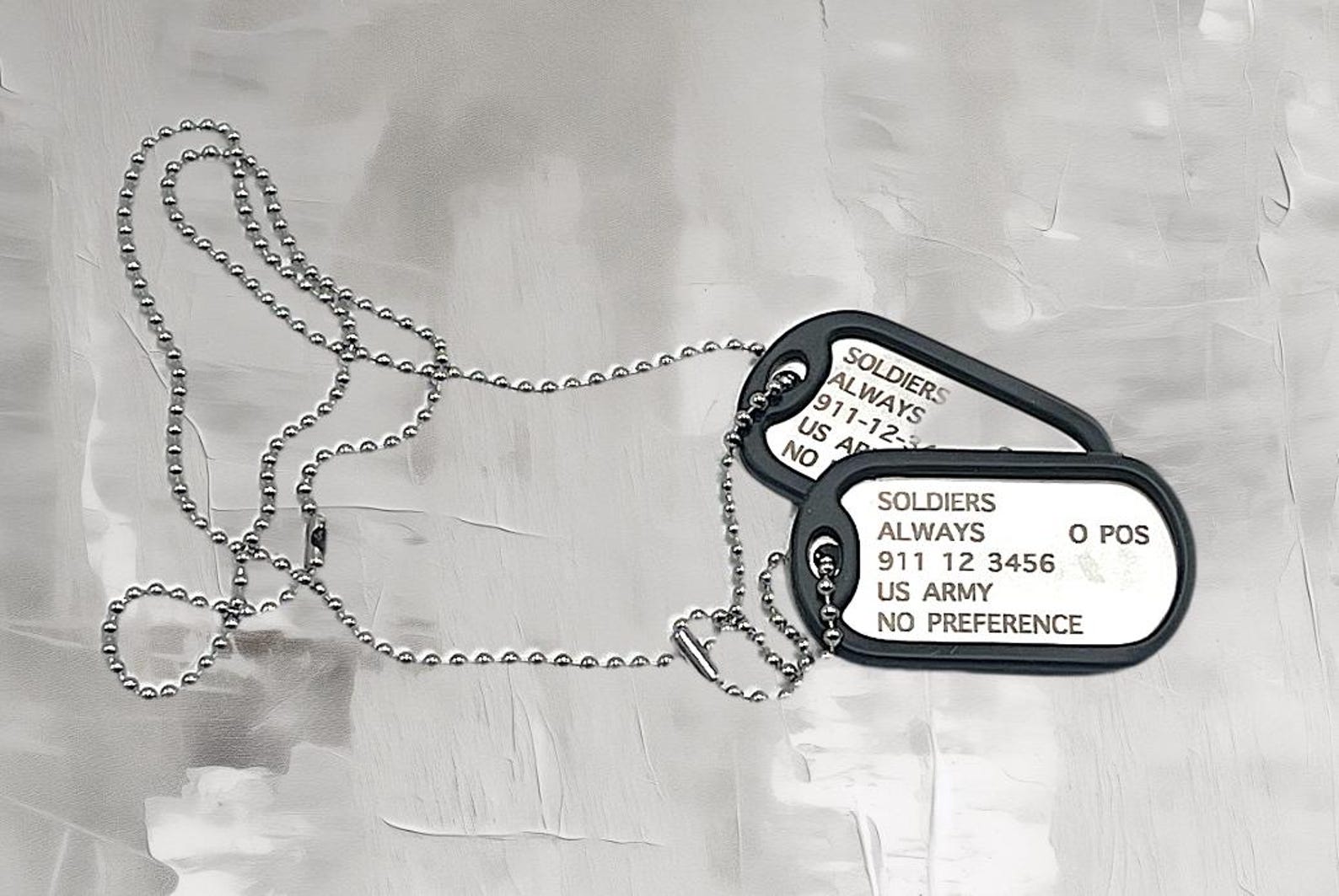 Stainless Steel, US Army, First Responders Dog Tag ID Set, Personalized ...