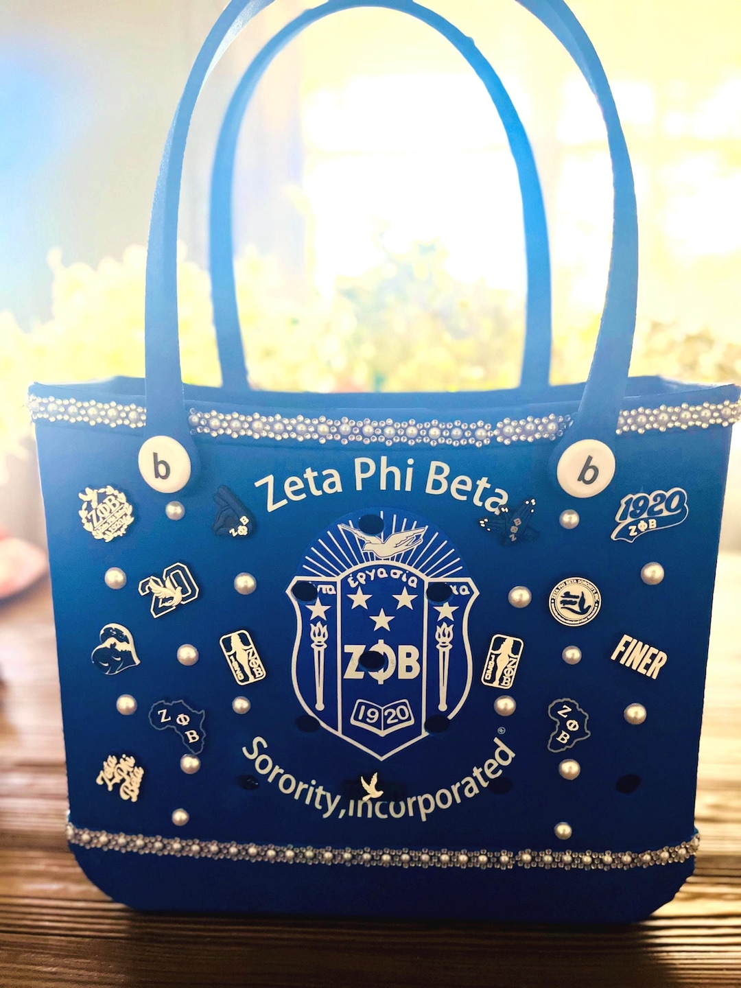 Zeta Phi Beta Designed Shield Carry Beach Shopping Bag - Etsy