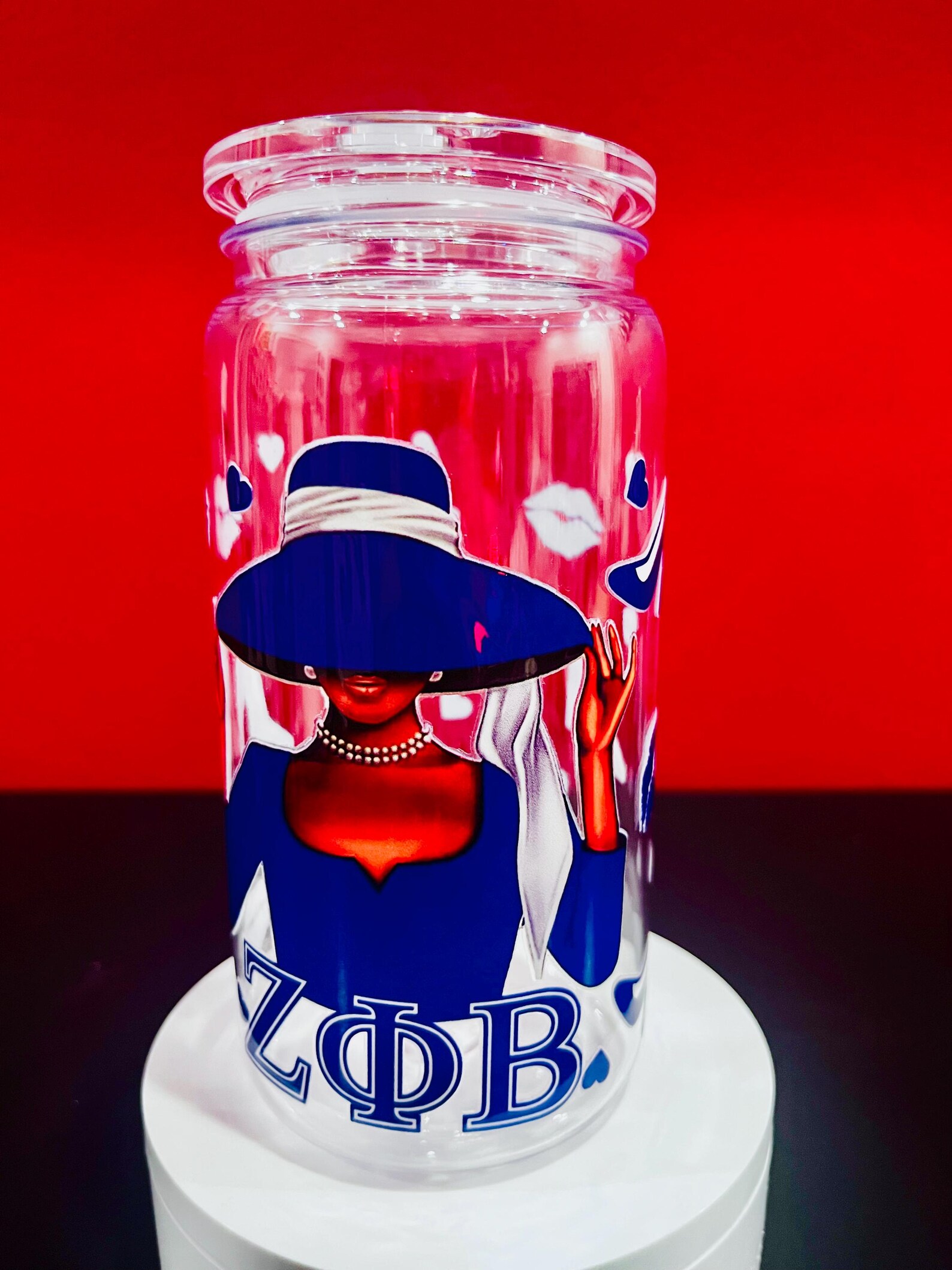 Zeta Phi Beta Lady 16oz Cup With Lid and Straw - Etsy