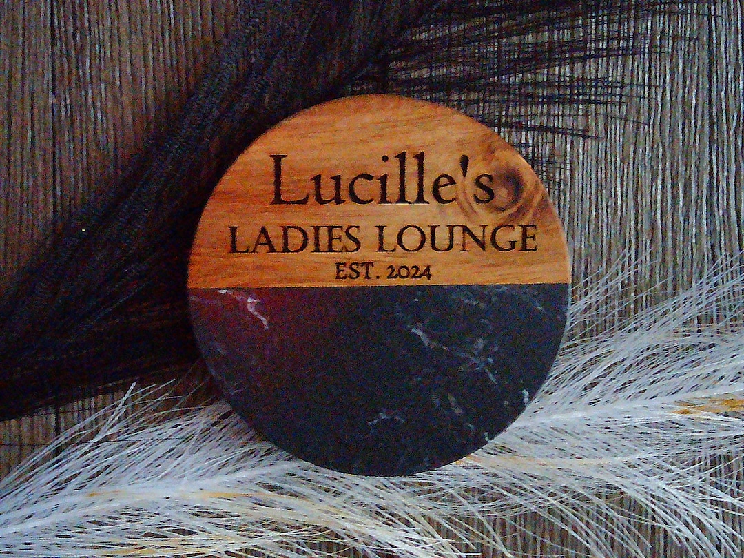 Engraved Marble Wood Coasters, Personalized Drink Coaster Set - Etsy