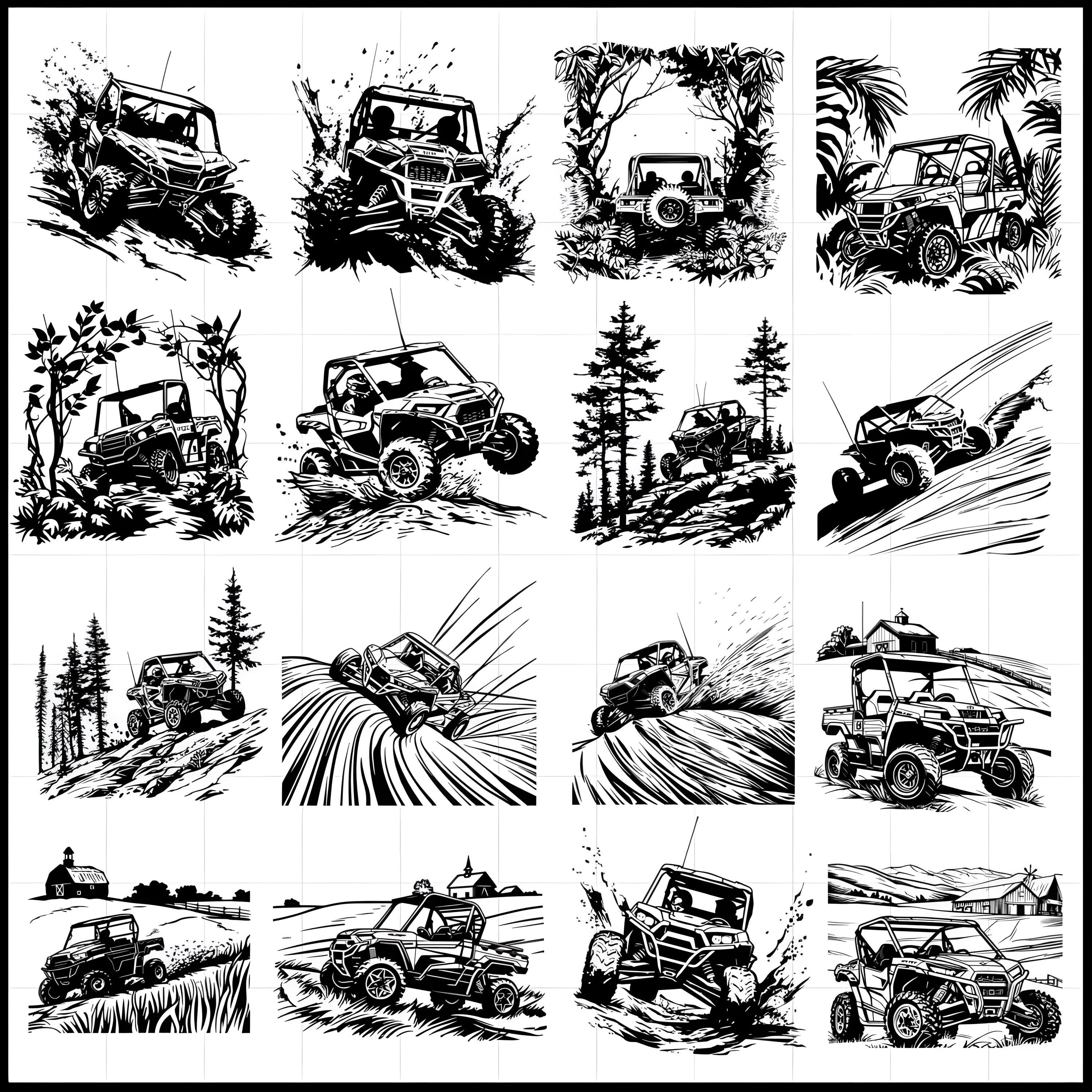 UTV Laser Cut File Bundle | off Road SVG | Side by Side Vehicle Design ...