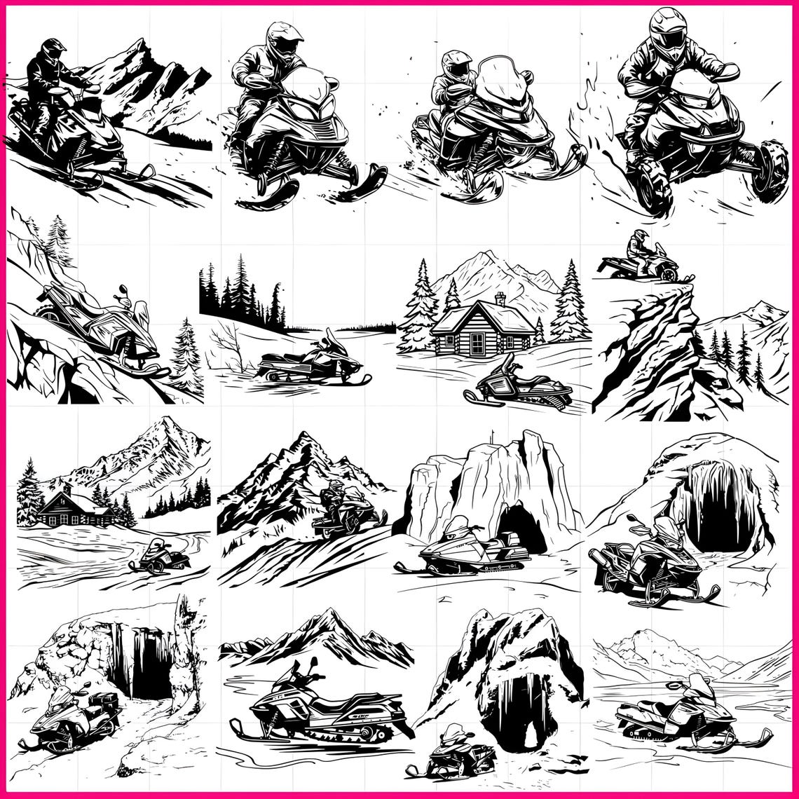 Snowmobile Svg Png Bundle, Snowmobiling Quotes, Winter Sport, Sled Life ...