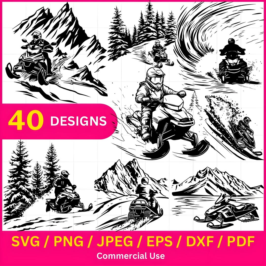 Snowmobile Svg Png Bundle, Snowmobiling Quotes, Winter Sport, Sled Life ...