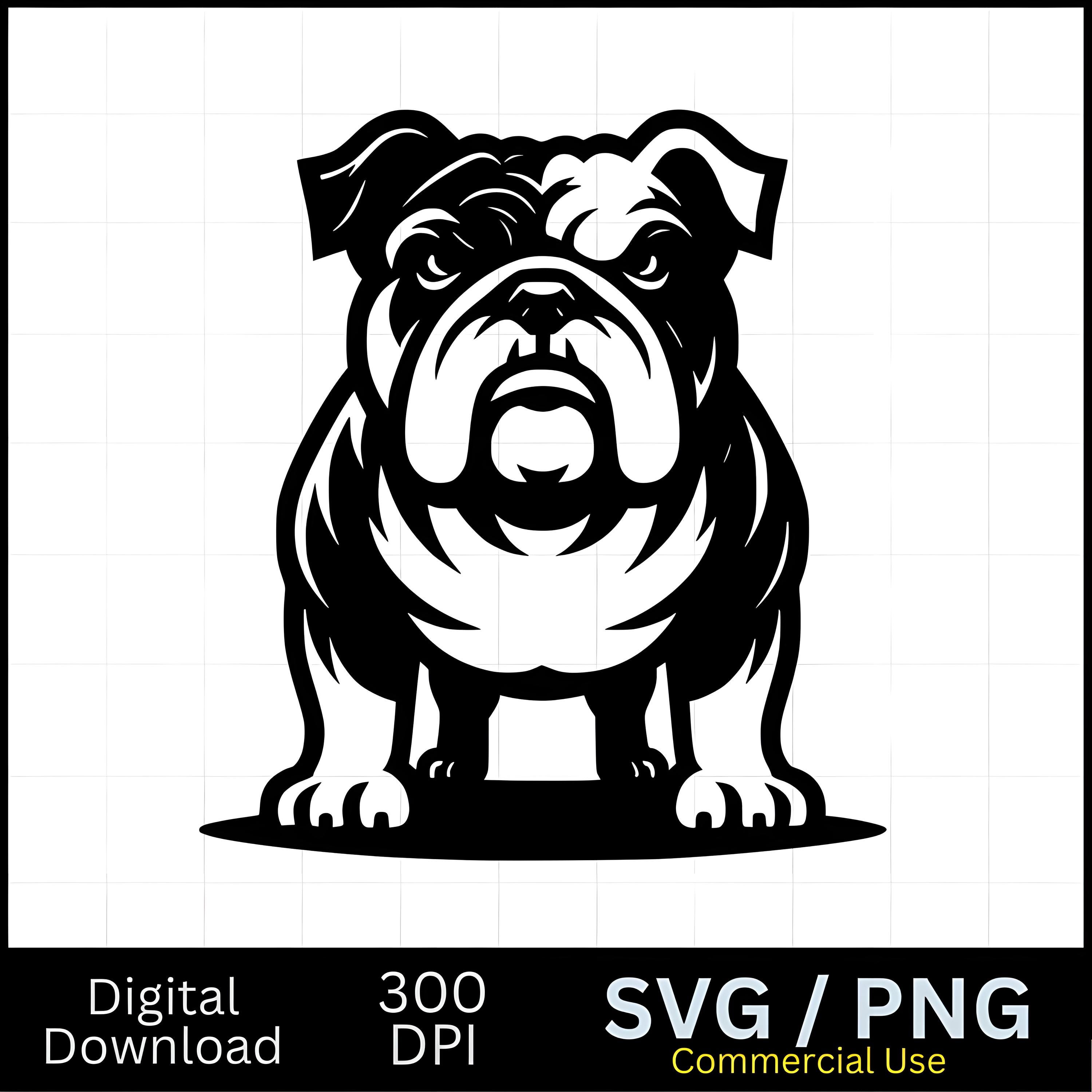 Bulldog Stand Digital SVG Cut, Vector File, Bulldog Svg Png, Pittie Mom ...