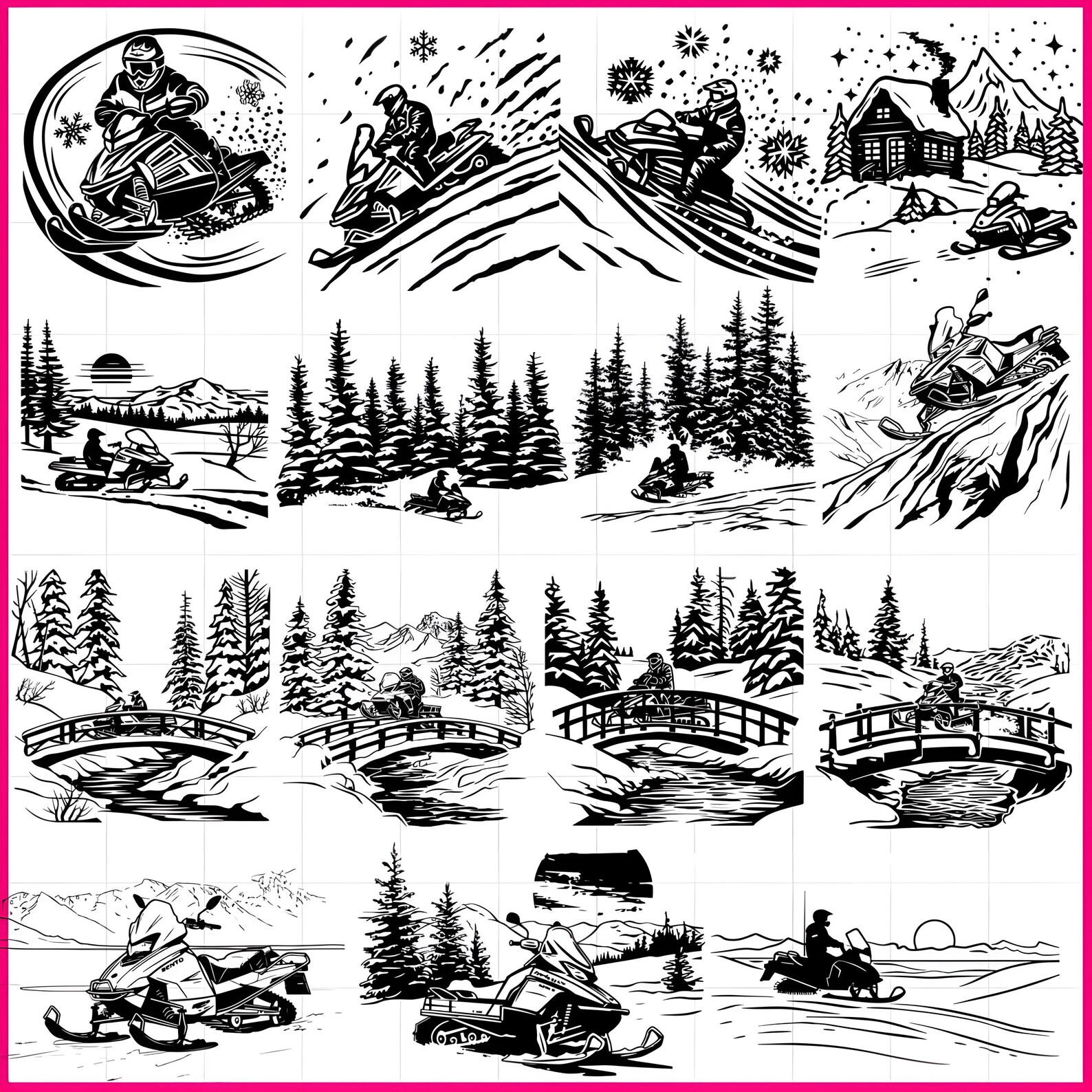 Snowmobile Svg Png Bundle, Snowmobiling Quotes, Winter Sport, Sled Life ...