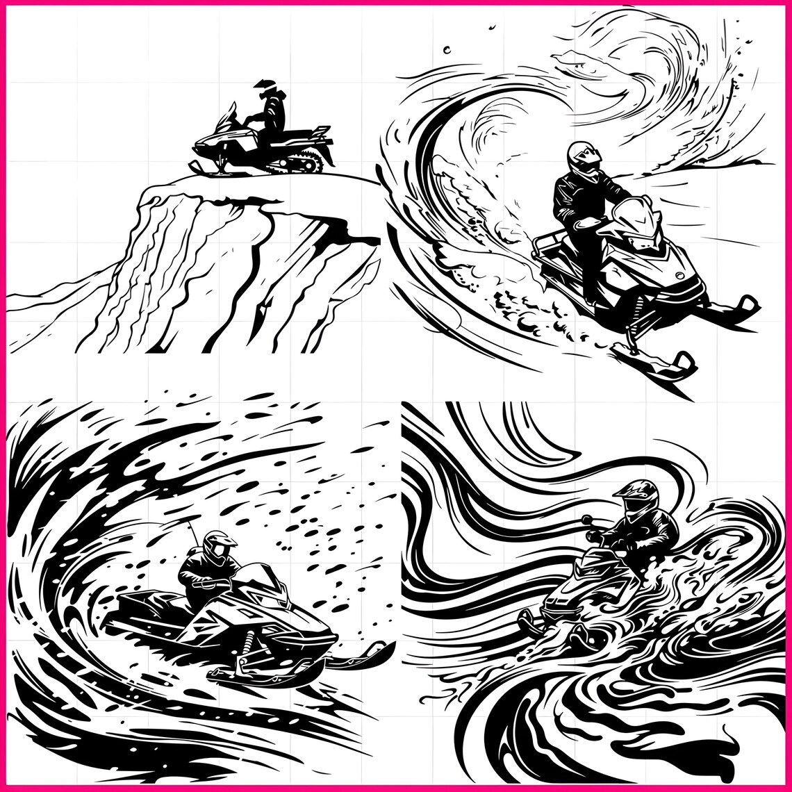 Snowmobile Svg Png Bundle, Snowmobiling Quotes, Winter Sport, Sled Life ...