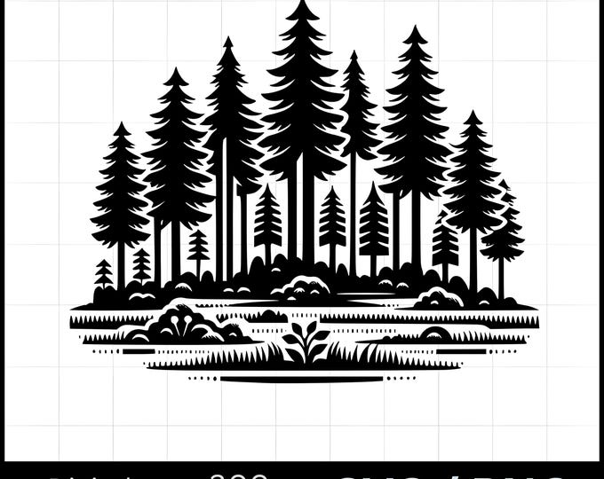 Forest Landscape SVG / Forest Scene Svg / Forest Silhouette Svg ...