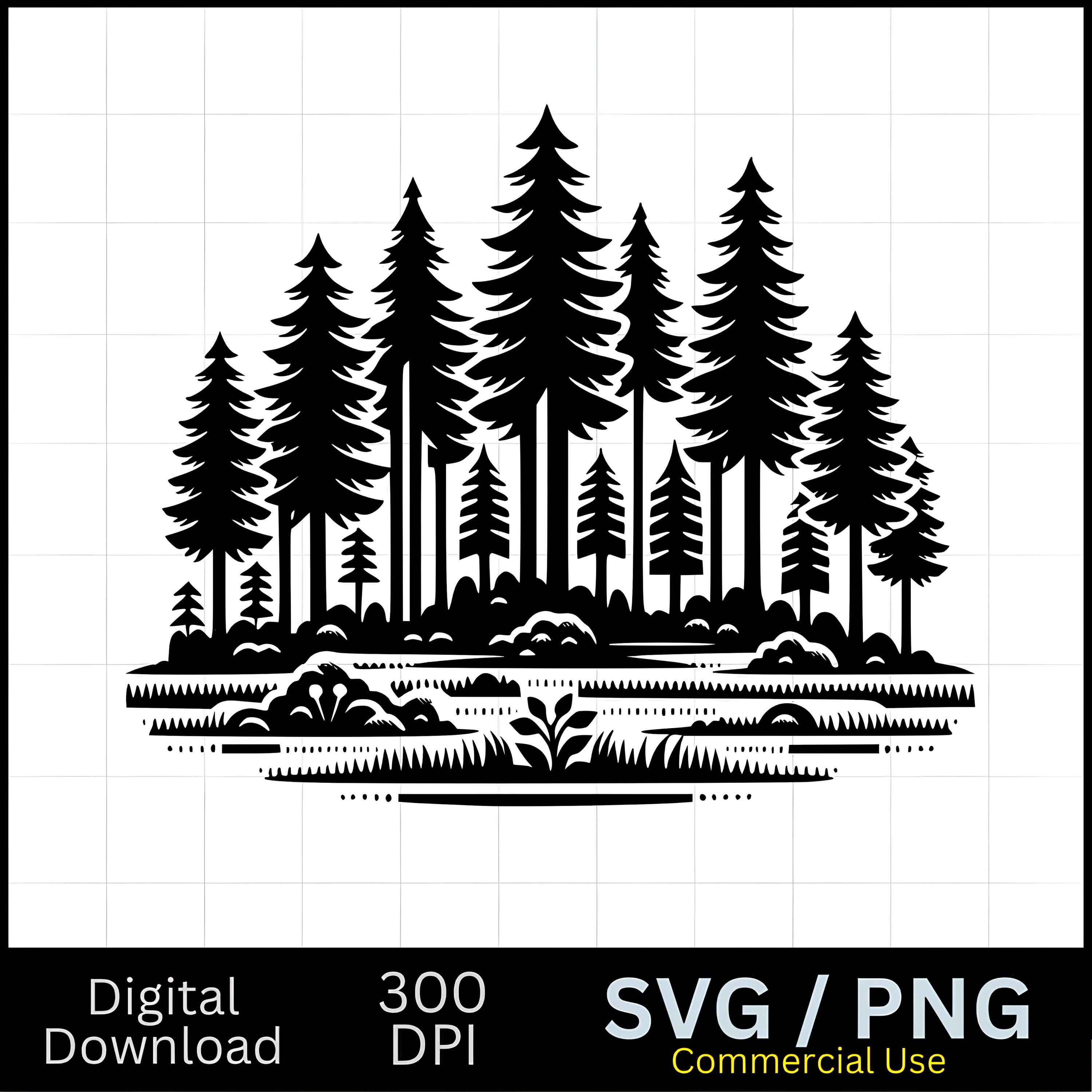 Forest Landscape SVG / Forest Scene Svg / Forest Silhouette Svg ...