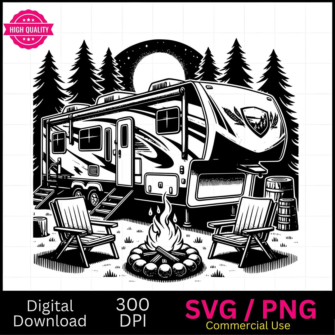 Camper SVG: RV Campground Vector Graphic (digital Download) - Etsy