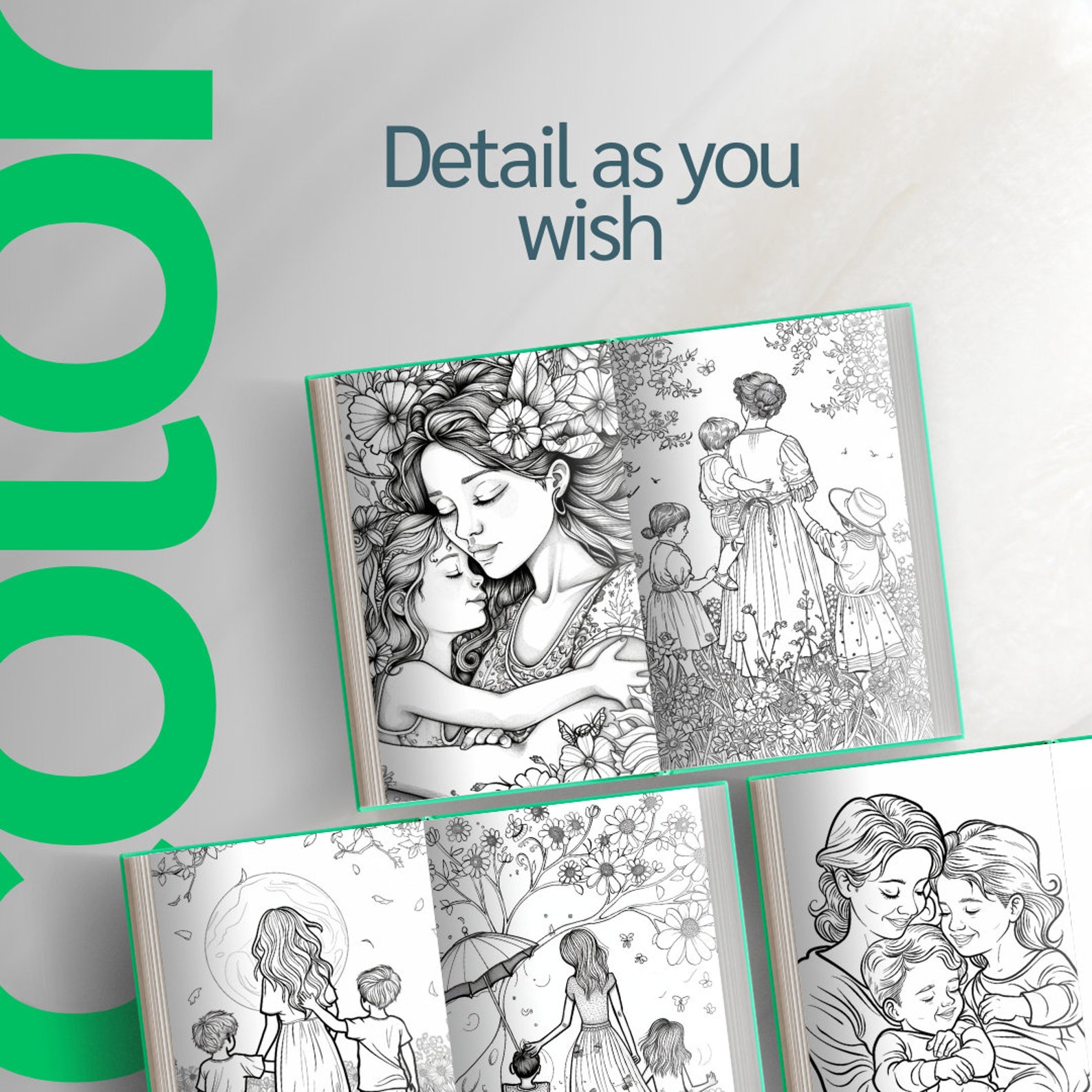 Mothers Day Coloring Pages for Kids, Mom Coloring Book, Mom Printable ...