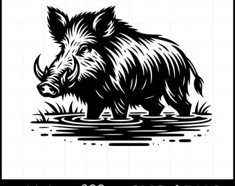 Wild Boar SVG: Swamp Hog Clipart, Hunting Vector (digital Download) - Etsy