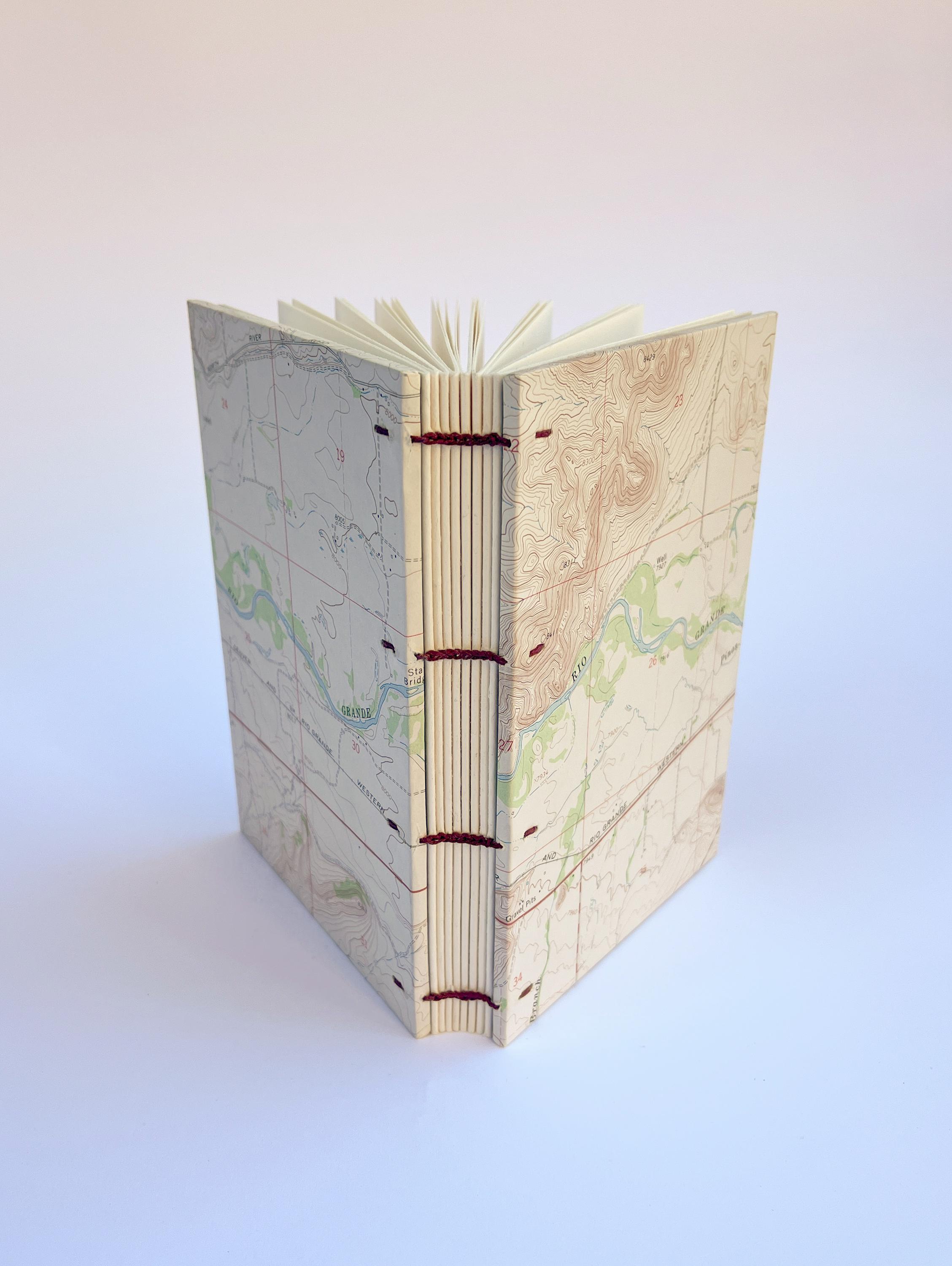 USGS Map Handmade Journal/sketchbook - Ethiopian Binding - Etsy