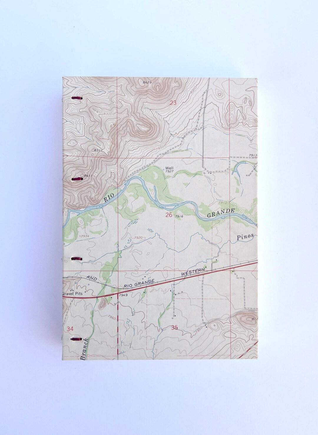 USGS Map Handmade Journal/sketchbook - Ethiopian Binding - Etsy