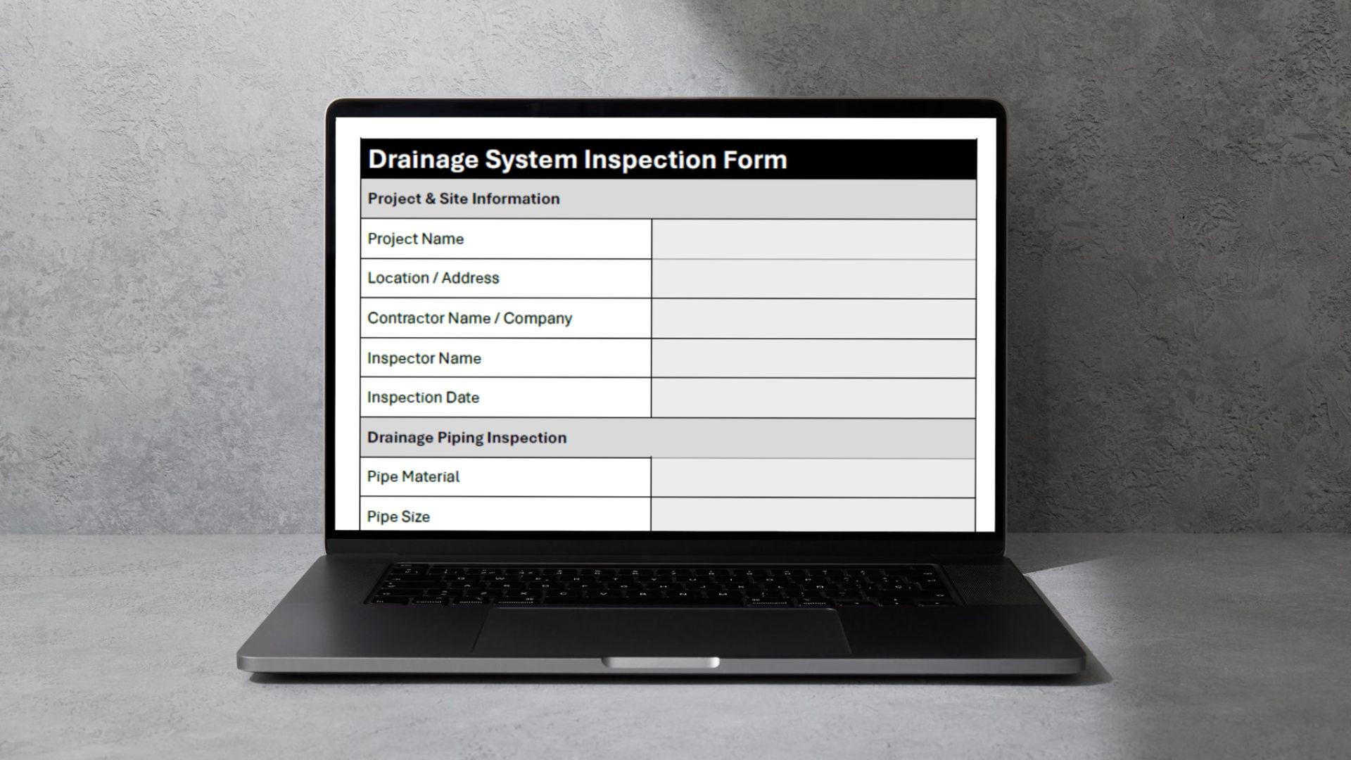 Drainage System Inspection Form – Plumbing Rough-in & Final Inspection ...