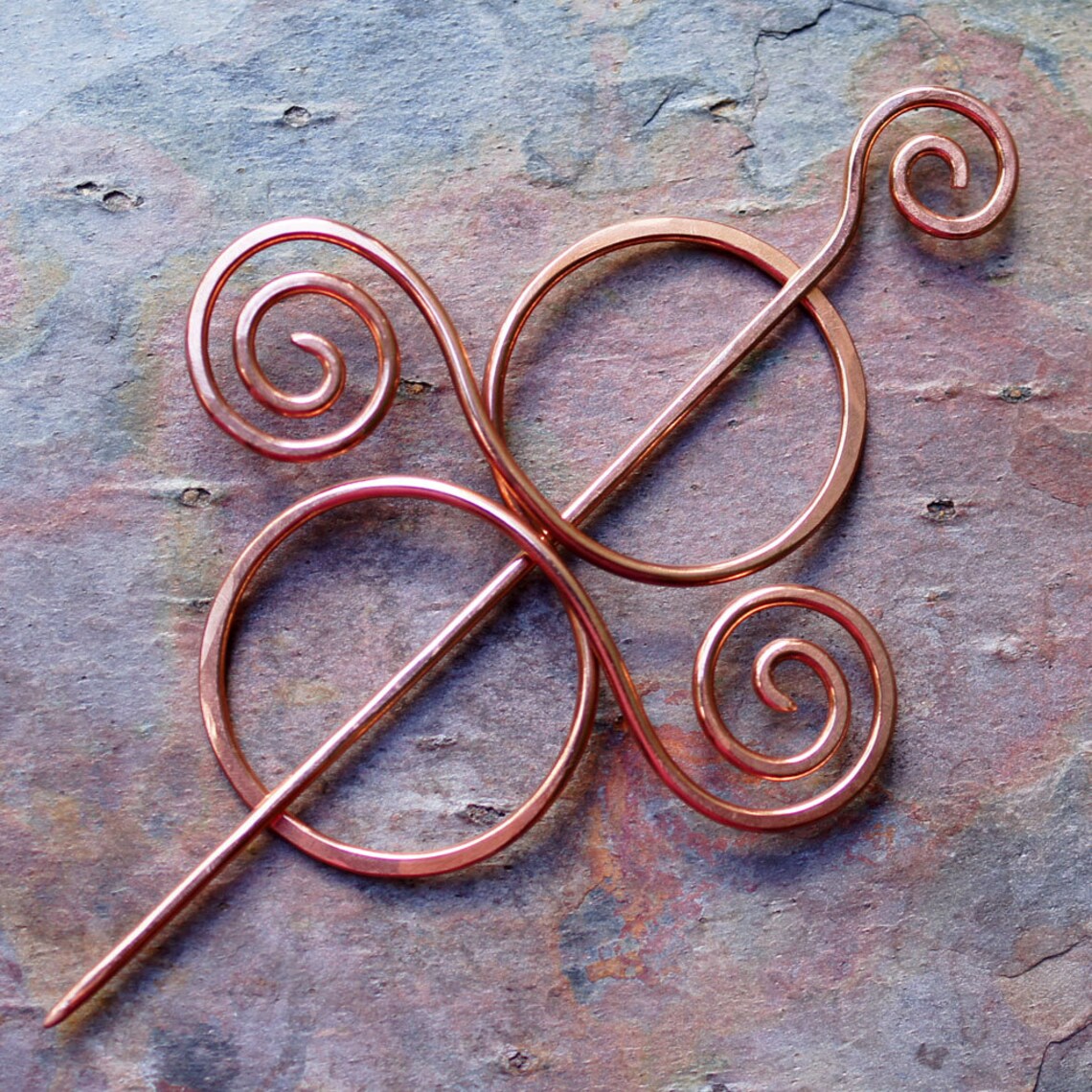 Copper Sweater Clip Brooch Scarf Kilt or Shawl Pin. - Etsy Canada