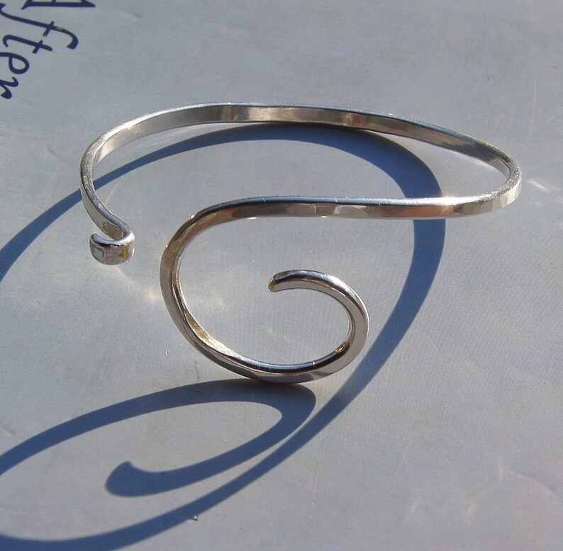 Sterling Silver Swirl Bangle Bracelet - Etsy