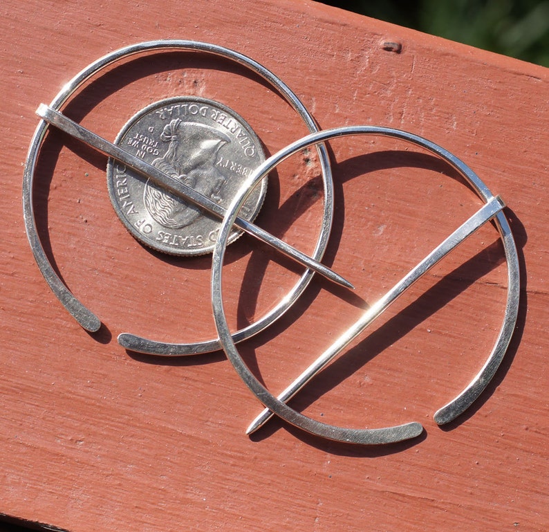 Large Sterling Silver Shawl Pin Penannular Brooch Fibula - Etsy