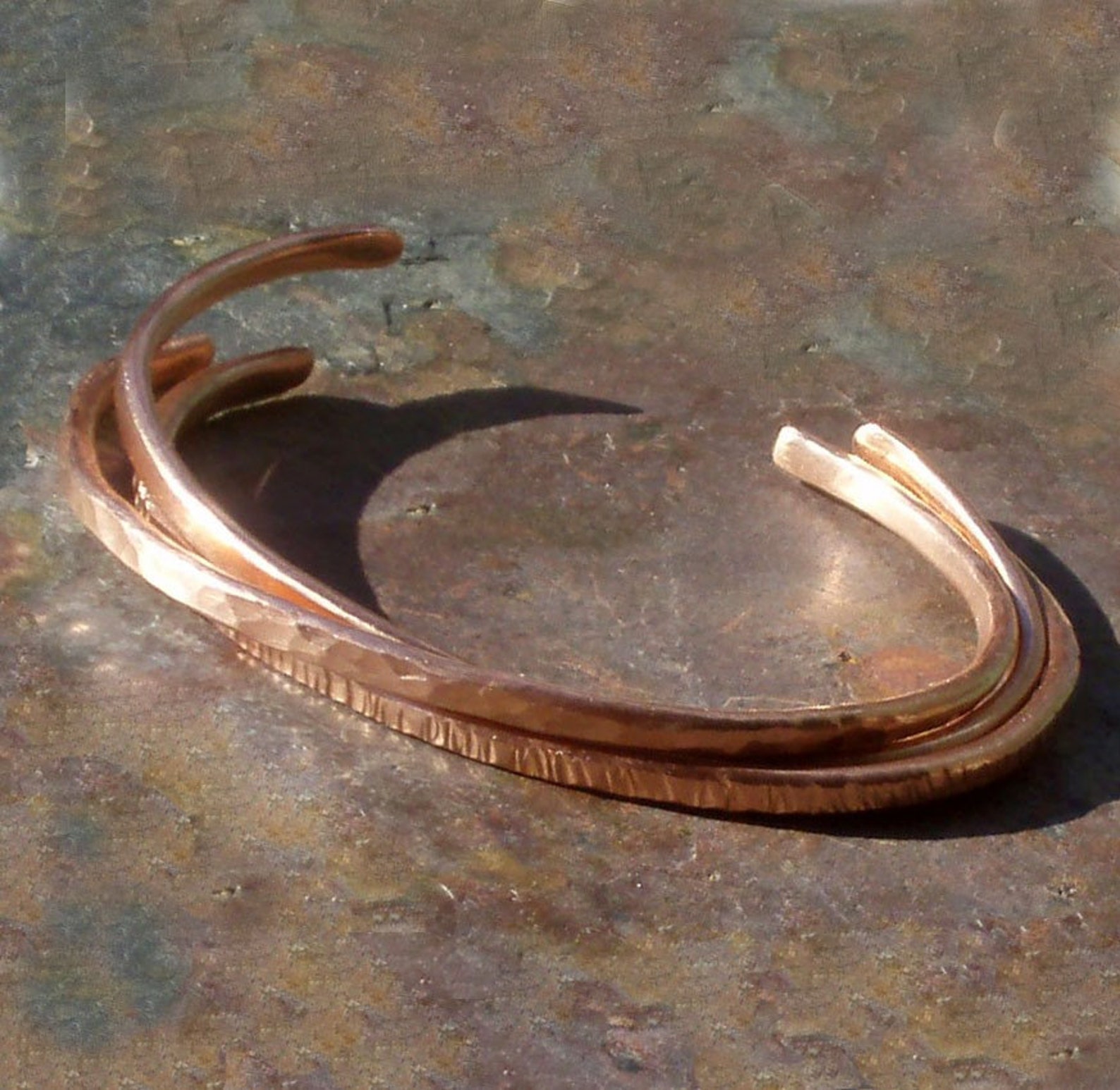Forged Copper Cuff Bracelets - Etsy
