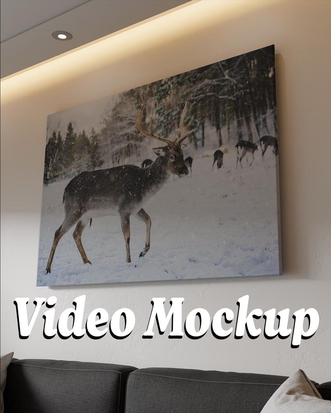 Video Canvas Mockup - 4k | 3x2 Horizontal Mockup | Animated Canvas ...