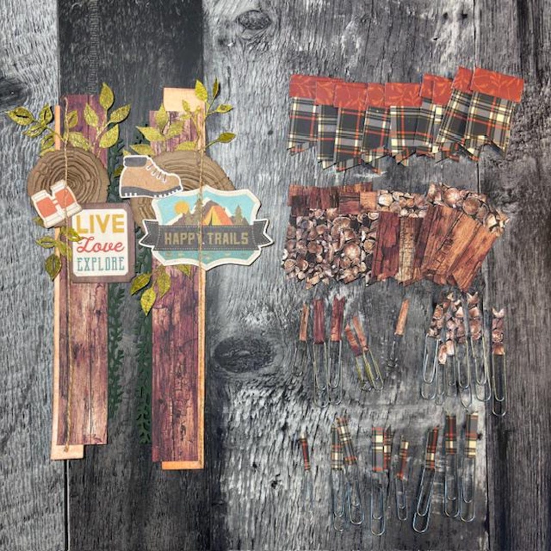 Camping Scrapbook Ephemera, Title Borders, Outdoors Embellishments ...