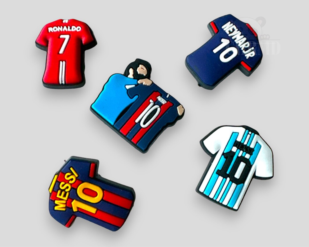 Football Kit Croc Charms, Soccer Kit Croc Charms, Messi Charm, Cute ...