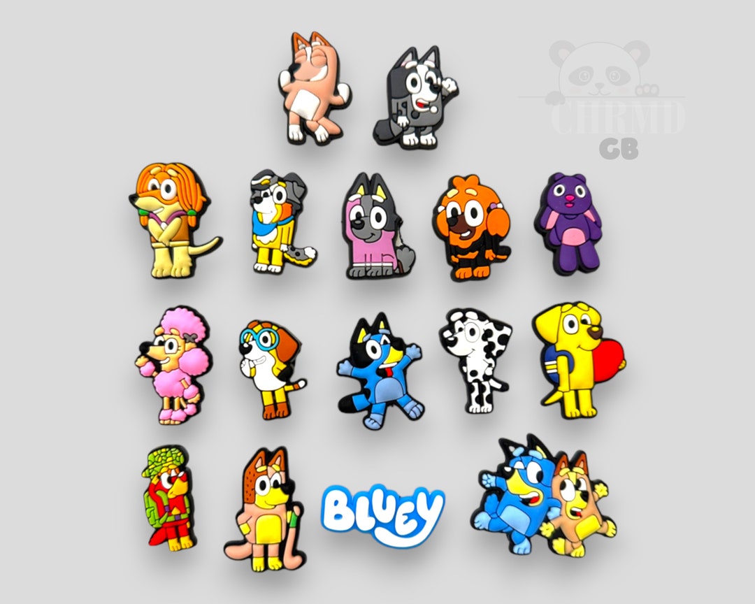 Bluey Croc Charms, Cartoon Croc Charms, Blue Dog Croc Charms Cute ...