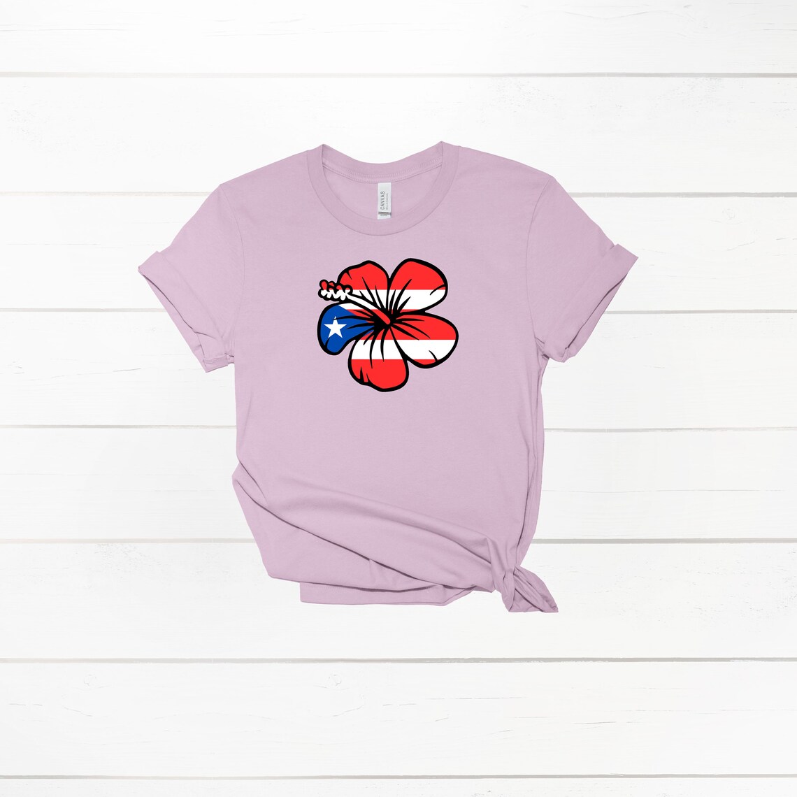 Puerto Rico Flower DTF, Dtf Transfer Sheet, Ready to Press, Custom Dtf ...