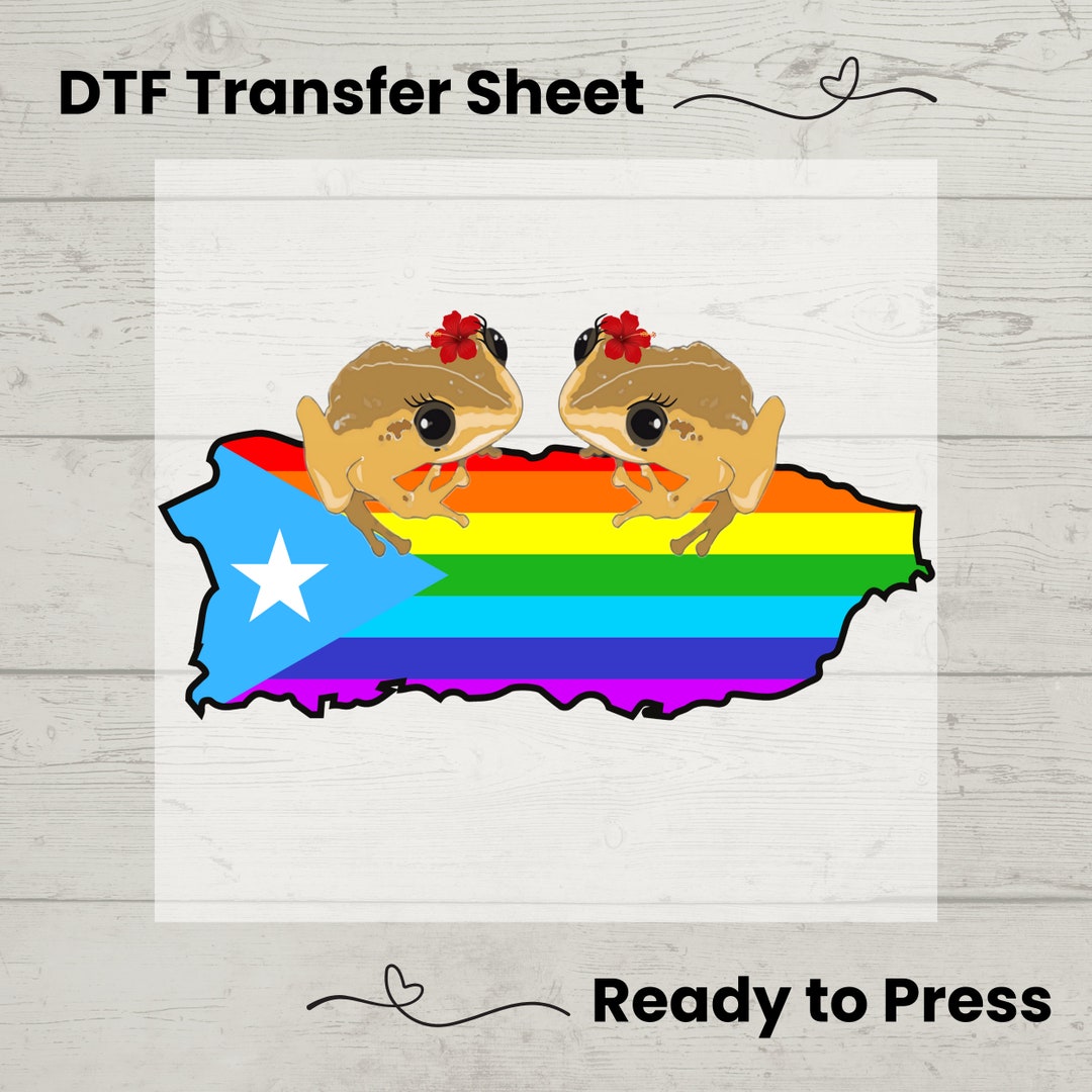 Puerto Rico Pride Month DTF, Dtf Transfer Sheet, Ready to Press, Custom ...