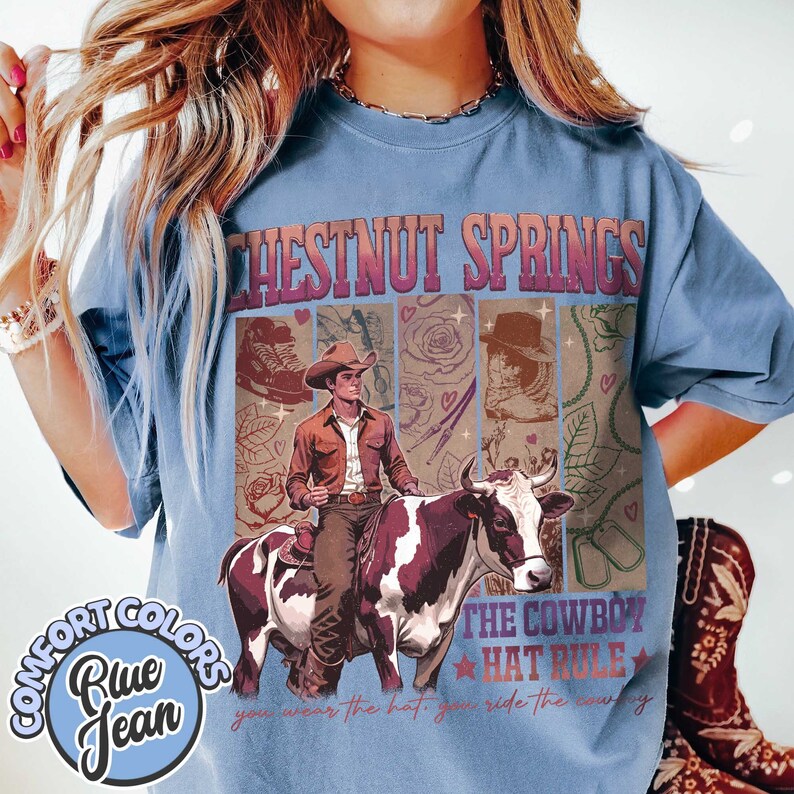 Chestnut Springs Comfort Colors Shirt, Flawless Book, Cowboy Romance ...