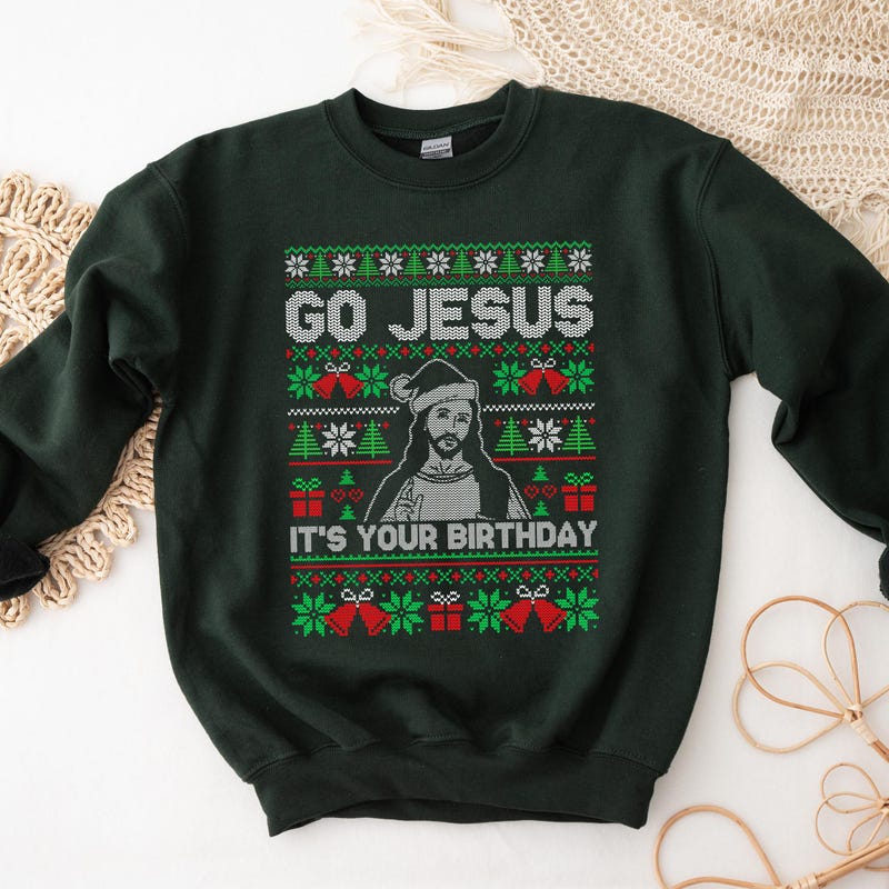 Christmas Sweater Jesus - Etsy