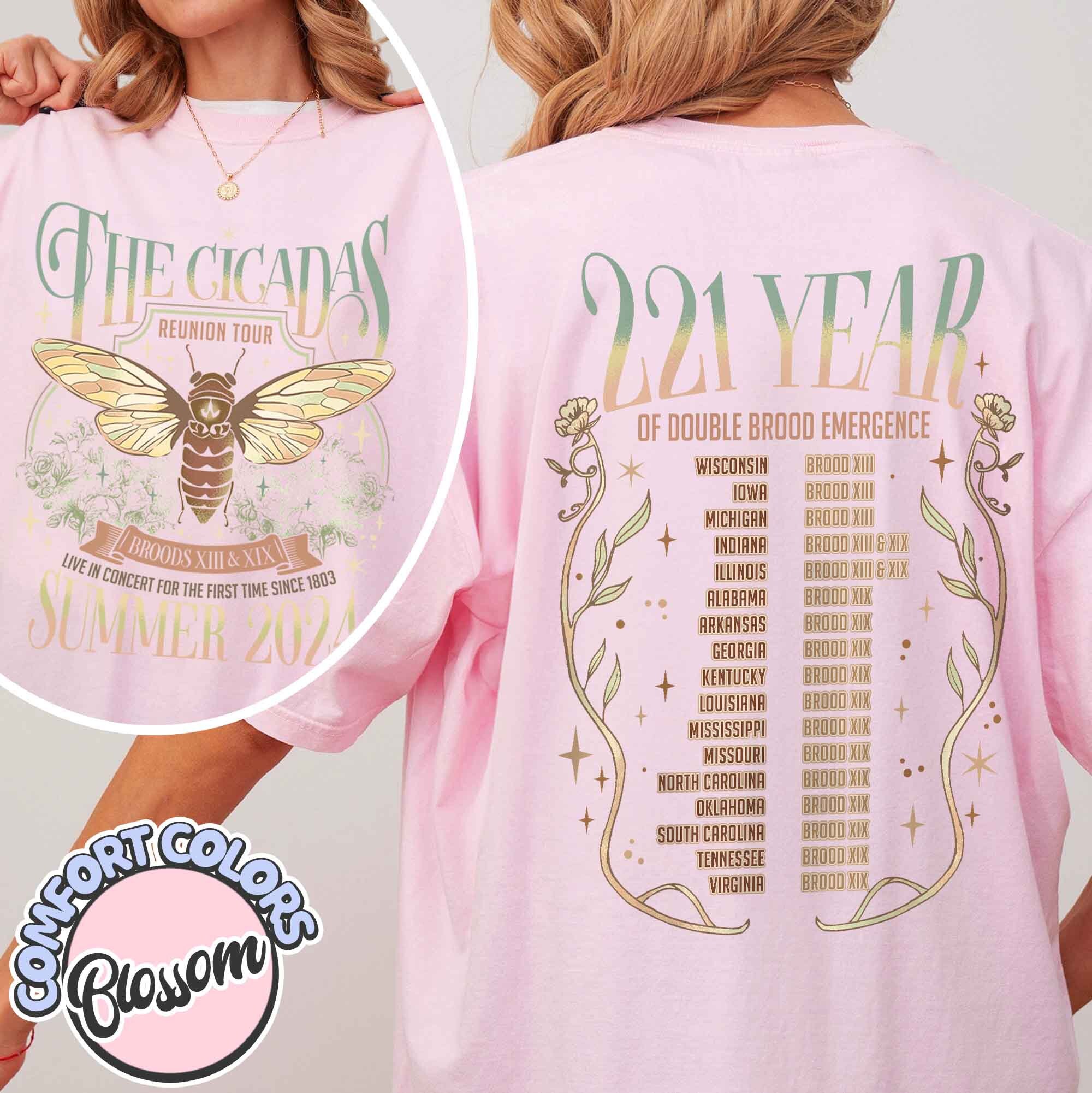 Cicada Reunion Summer 2024 Comfort Colors Shirt, Cicada Concert Tshirt ...