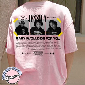 Girlfriend Collage Comfort Colors Shirt, Personalized Y2K Streetwear - Etsy