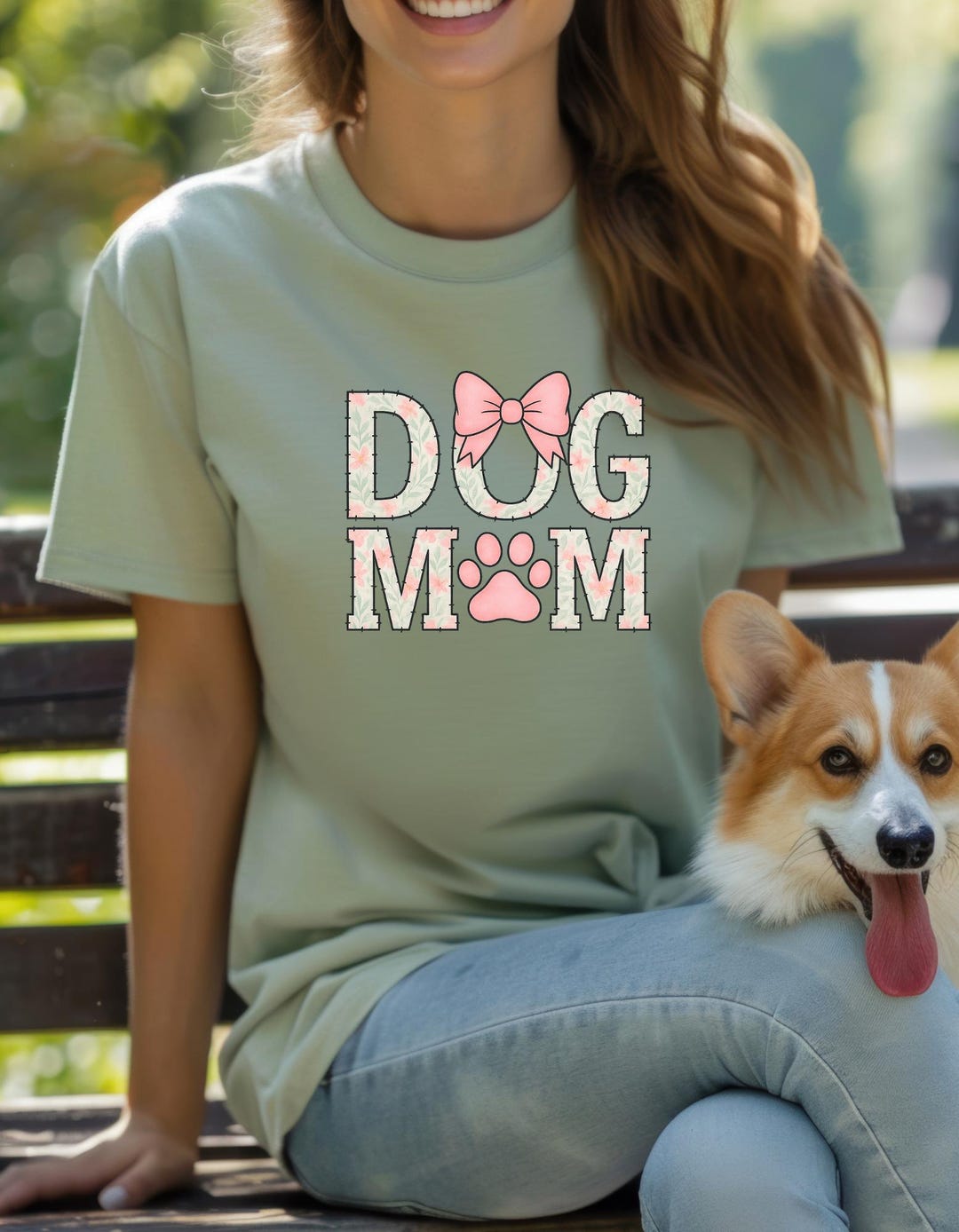 Floral Dog Mom T-shirt: Vintage Style, Pink Bow Coquette Tee - Etsy