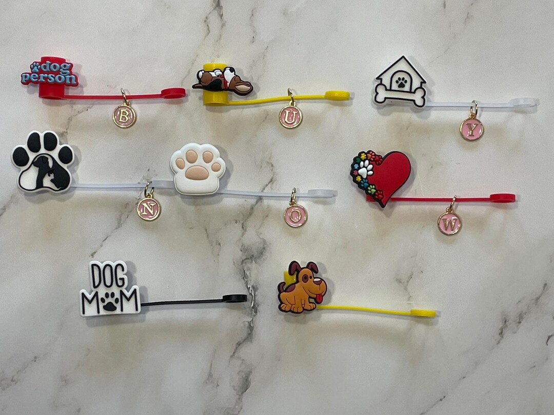 Stanley Dog Themed Straw Topper for Dog Lover Birthday Gift for Friend ...