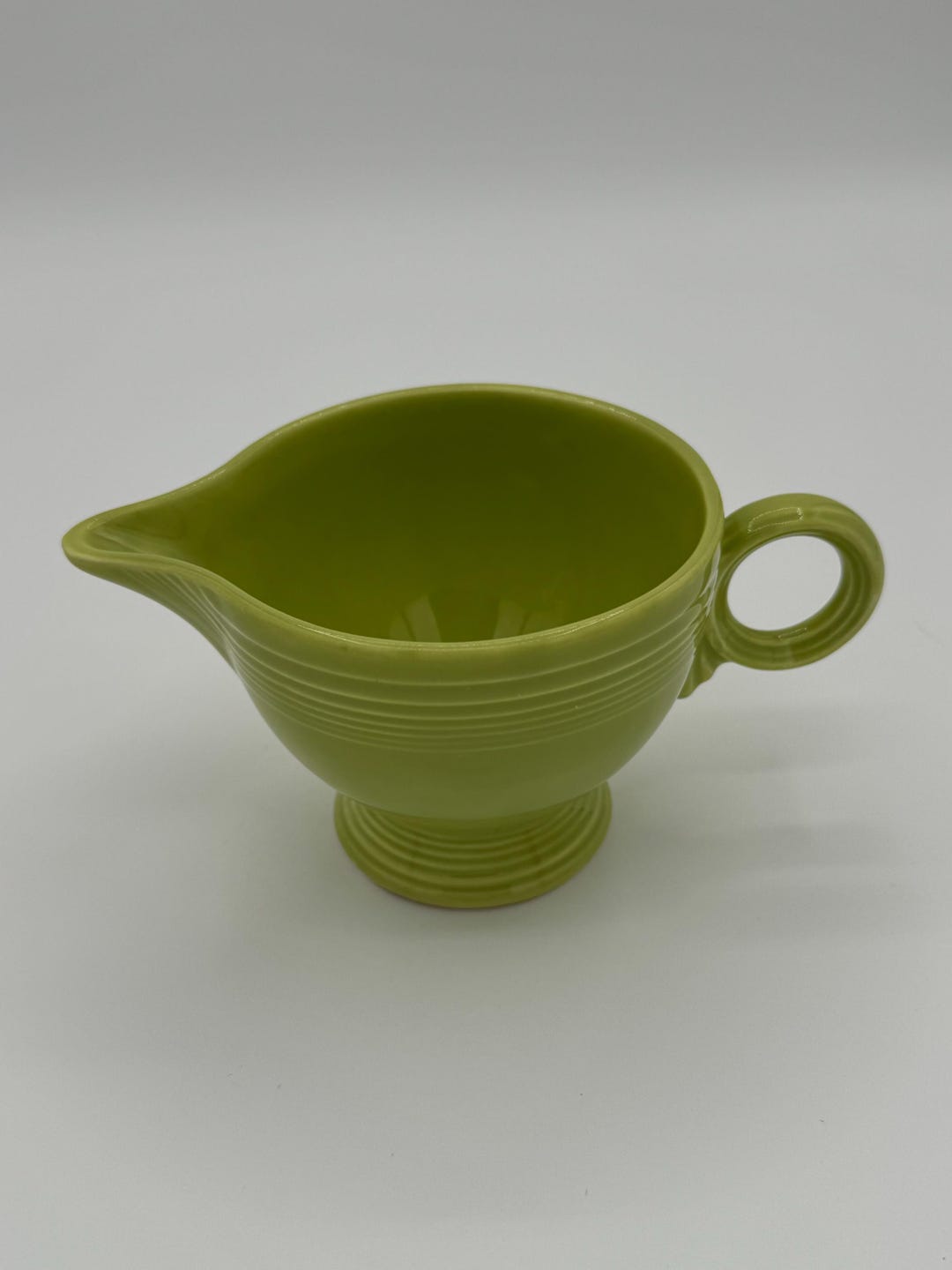 Vintage 1950s Fiestaware Creamer Chartreuse Ring Handle Art Deco - Etsy
