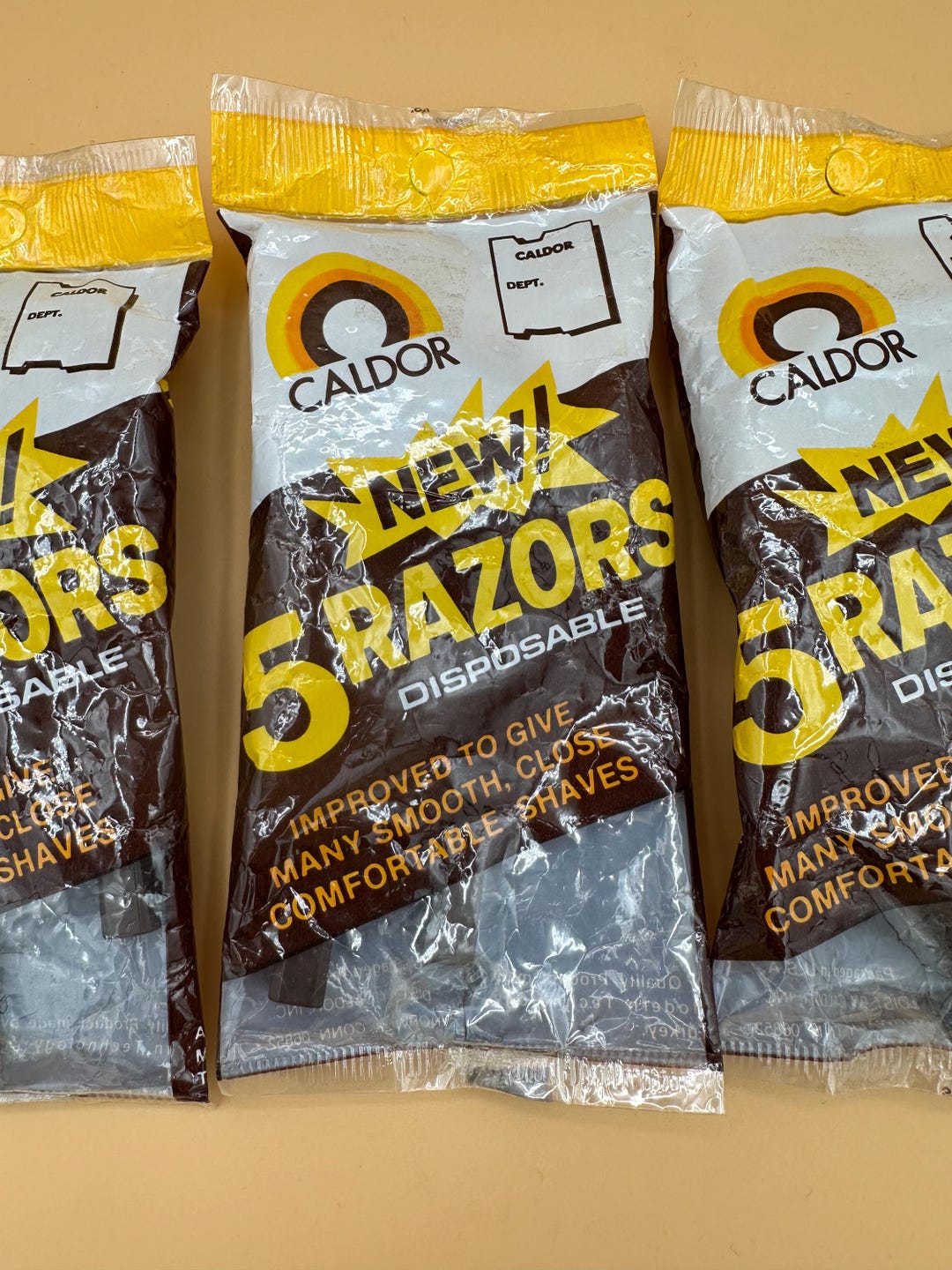 Caldor Razors NOS New Old Stock 1970s 1980s Vintage New in Package 3 ...