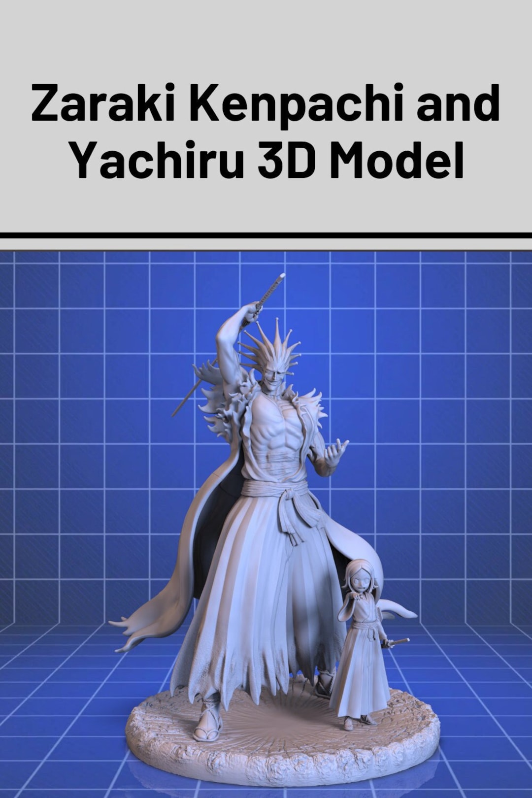Kenpachi & Yachiru 3D Model STL File Figure BLEACH - Etsy