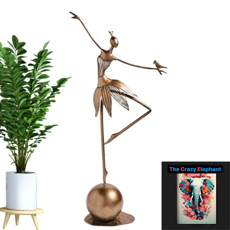 Dancing Sculpture Abstract Resin Statue - Modern Graceful Dance ...