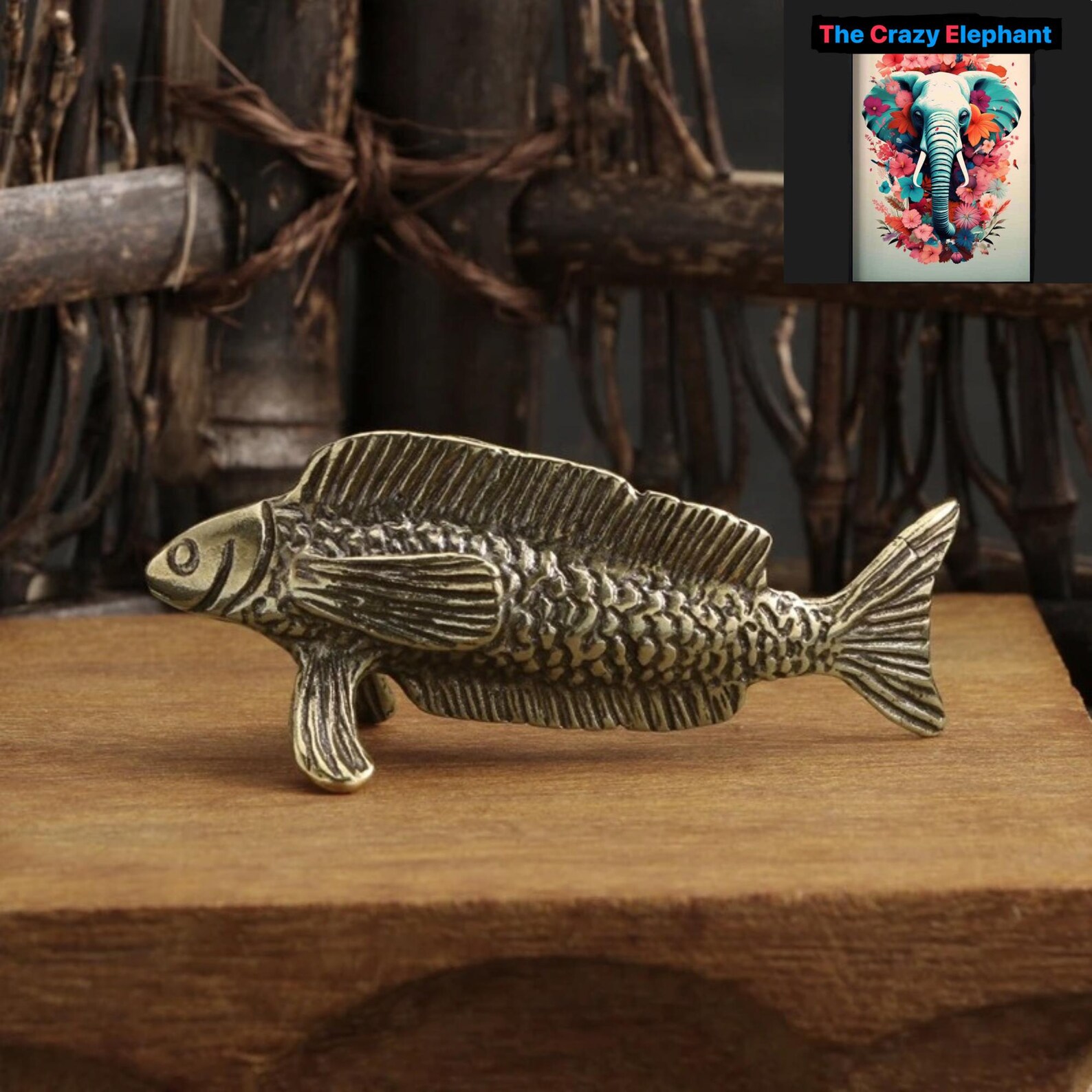 Antique Brass Arowana Fish Statue - Fortune Gathering Mascot | Aquarium ...