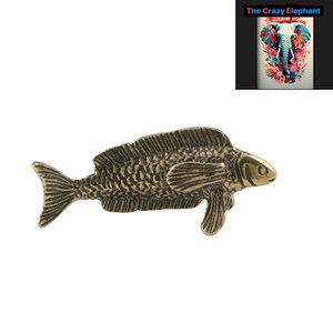 Antique Brass Arowana Fish Statue - Fortune Gathering Mascot | Aquarium ...