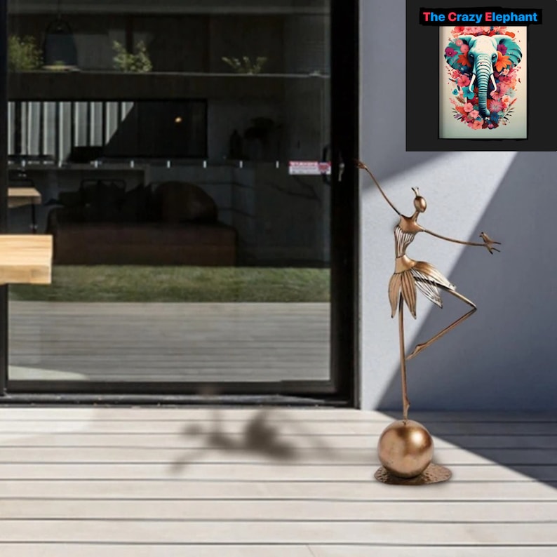 Dancing Sculpture Abstract Resin Statue - Modern Graceful Dance ...