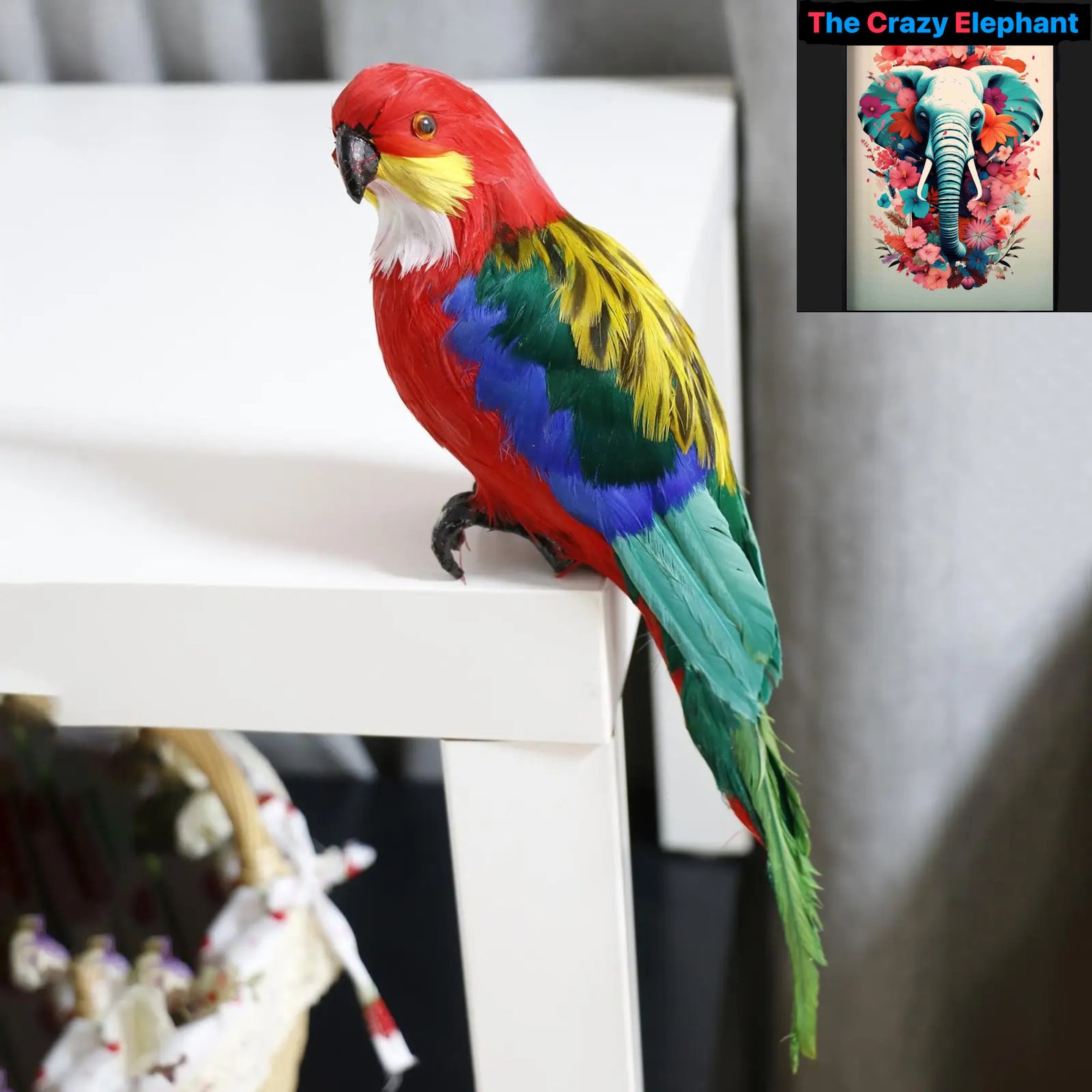 Vibrant Feather Parrot Macaw Statue - Home Decor & Housewarming Gift ...